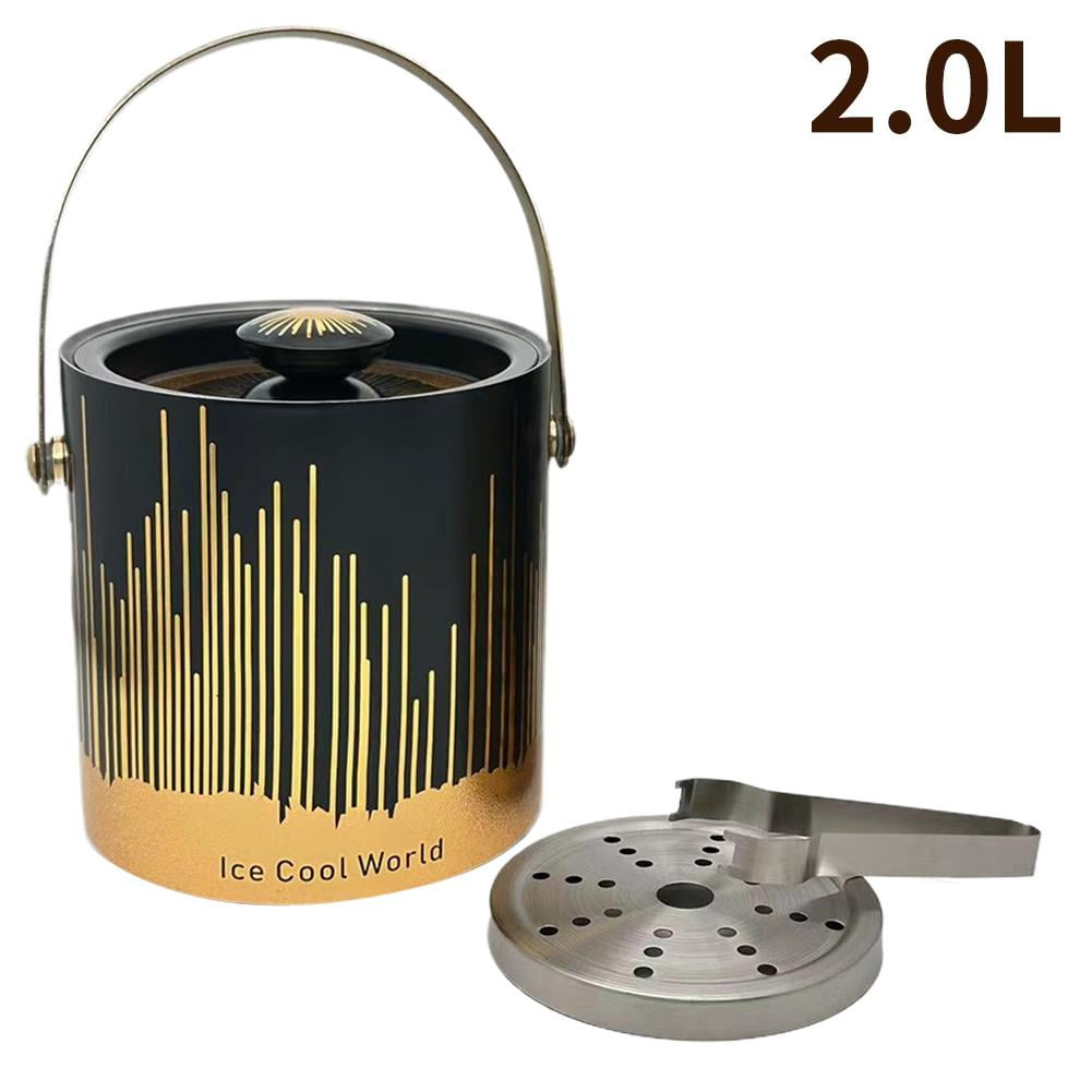 Drink Buckets For Parties, Insulated Ice Bucket with Lid, Handle and ...