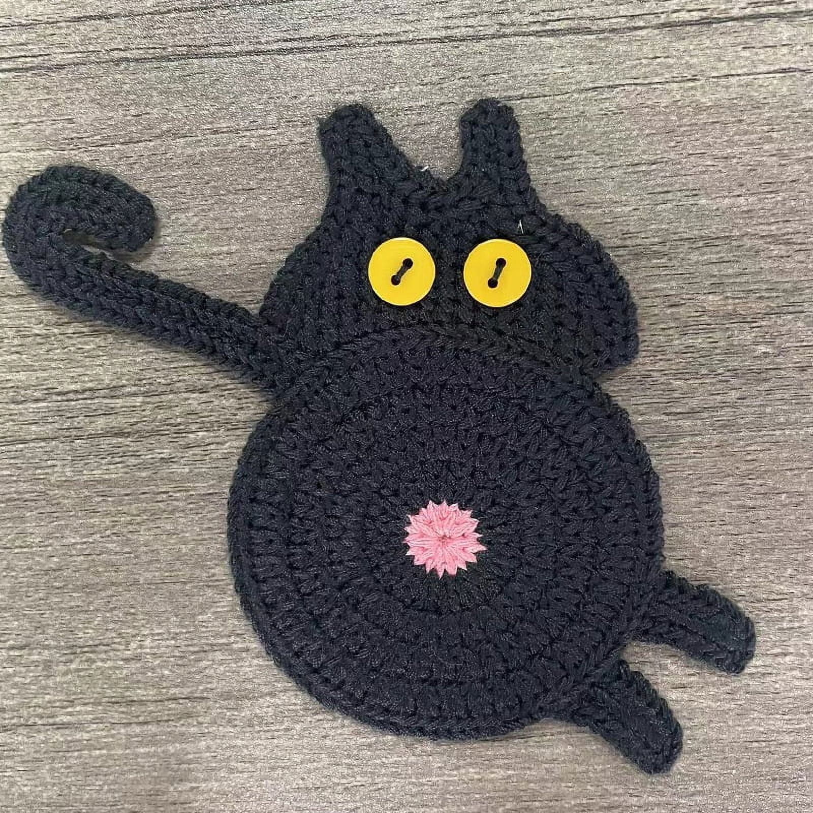 Drink Coaster | Cat Gifts for Cat Lovers,Fun Woven Creative Coasters ...