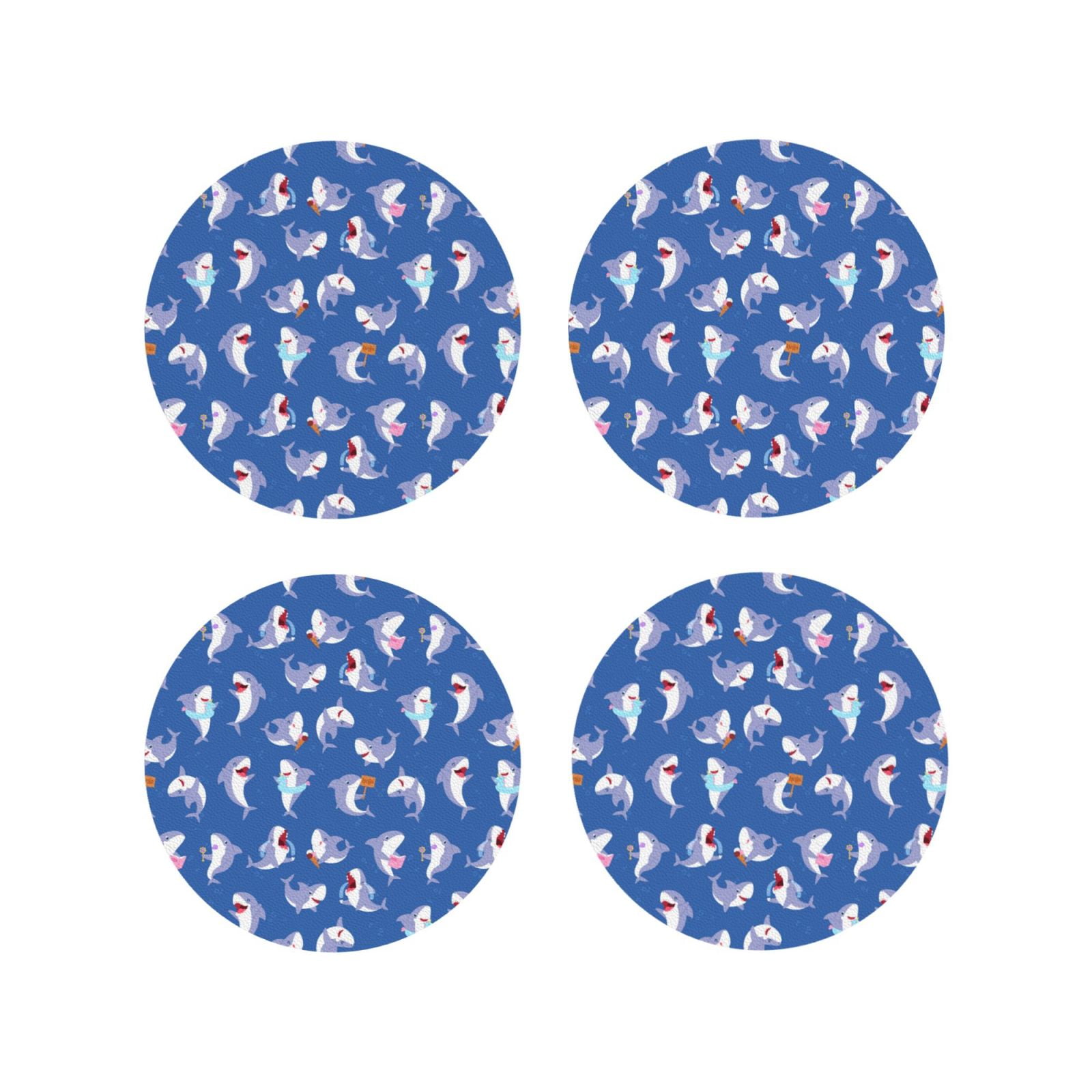 Drink Coasters, Cartoon Funny Happy Cute Smiling -PVC Leather Coasters ...