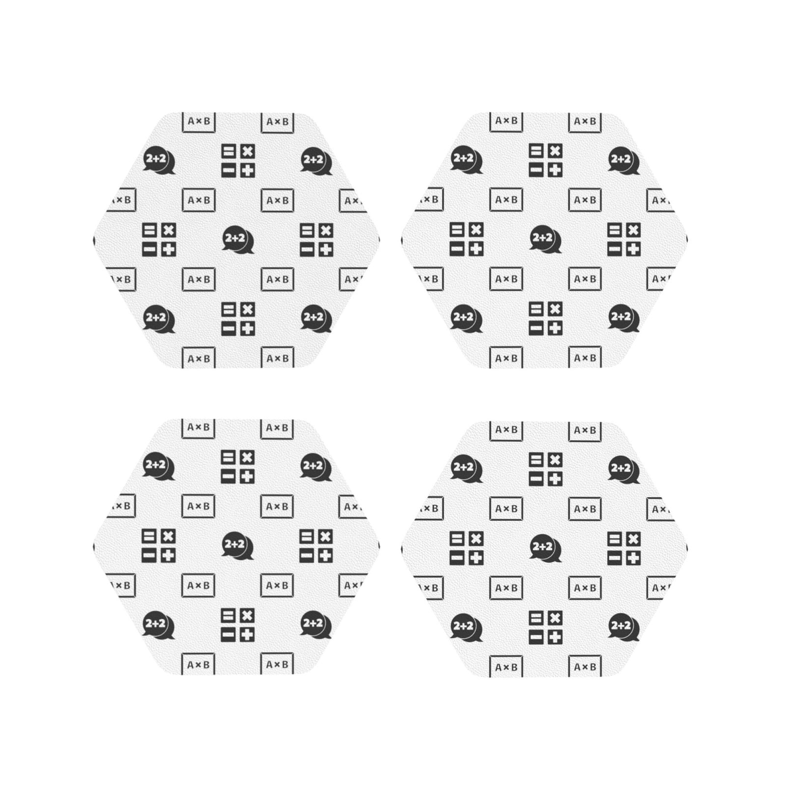 Drink Coasters, Math algorithm Print -PVC Leather Coasters Sets of 4 ...