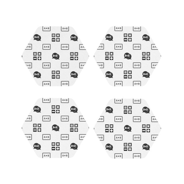 Drink Coasters, Math algorithm Print -PVC Leather Coasters Sets of 4 ...