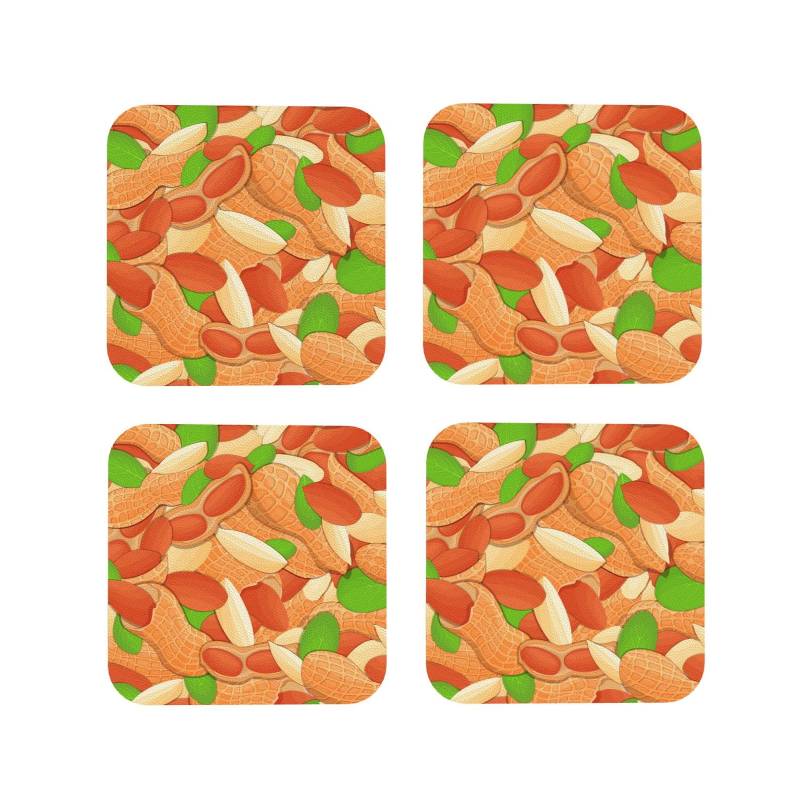 Drink Coasters, Peanuts1 -PVC Leather Coasters Sets of 4 for Tabletop ...