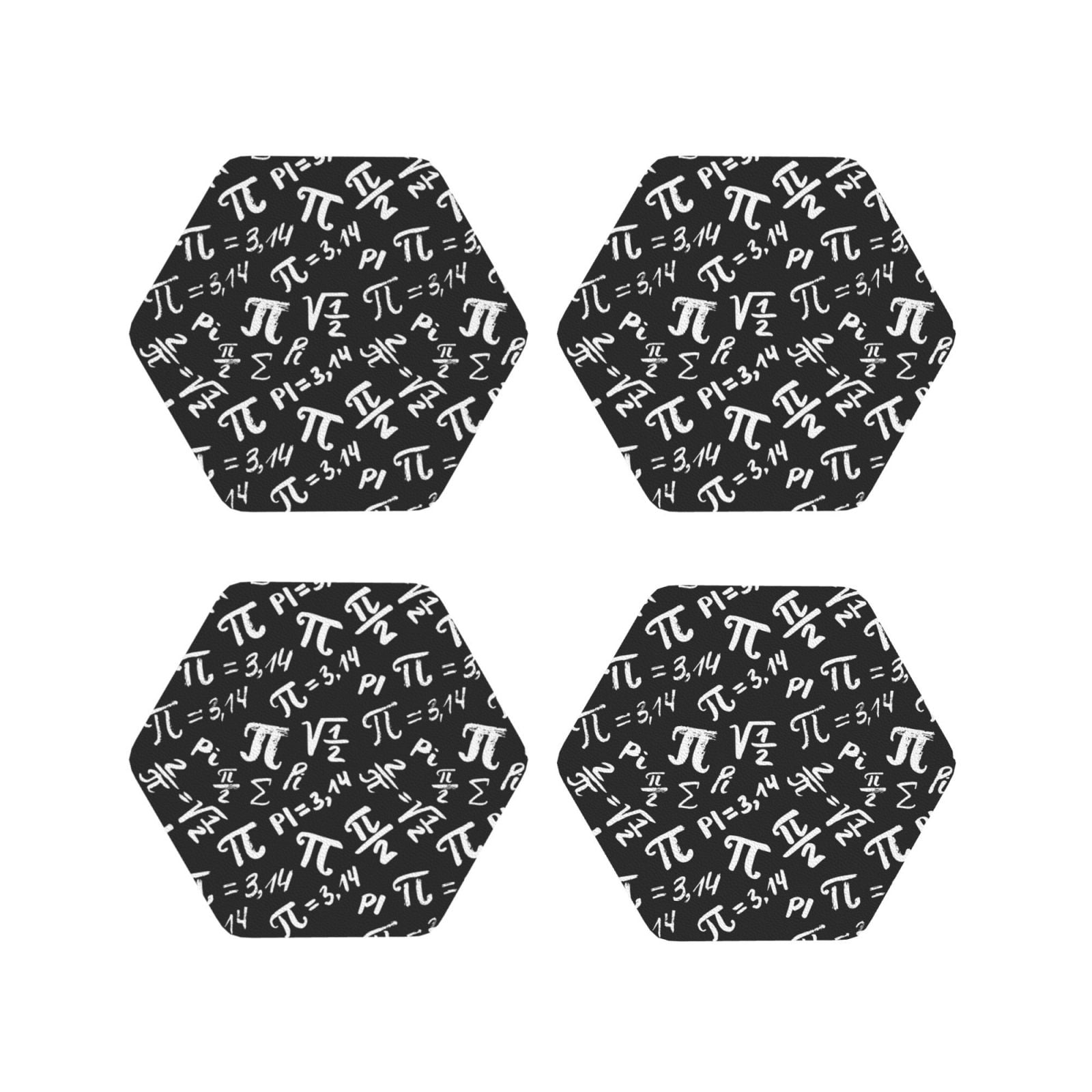 Drink Coasters, hilarious Math Symbol Print -PVC Leather Coasters Sets ...