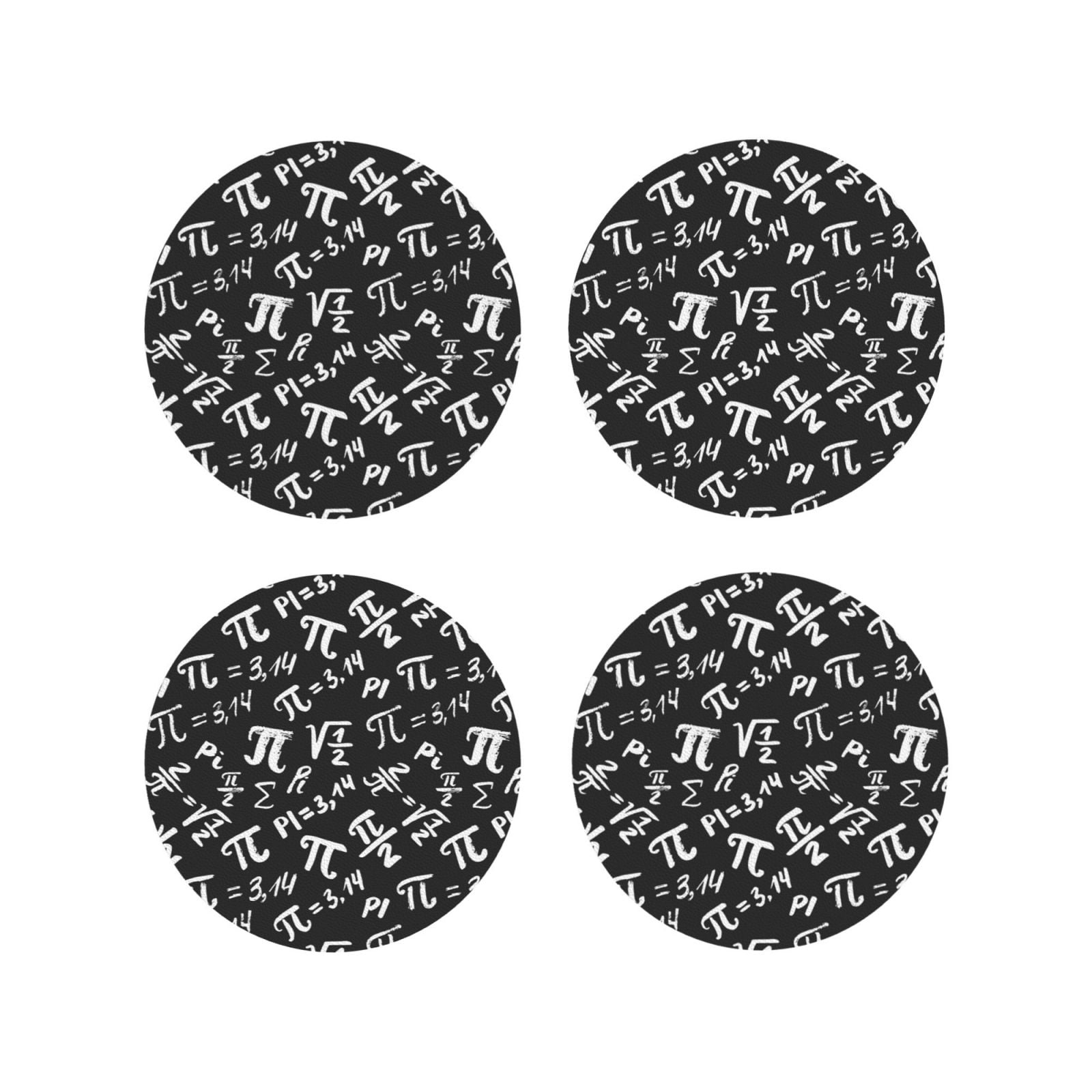 Drink Coasters, hilarious Math Symbol Print -PVC Leather Coasters Sets ...