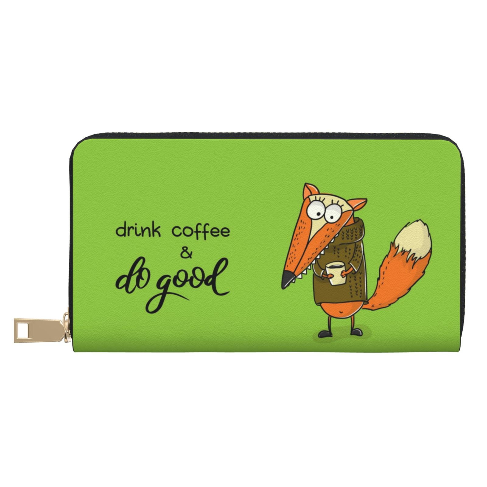 Drink Coffee And Do Good Wallet Women, Leather Bifold Multi Card Wallet ...