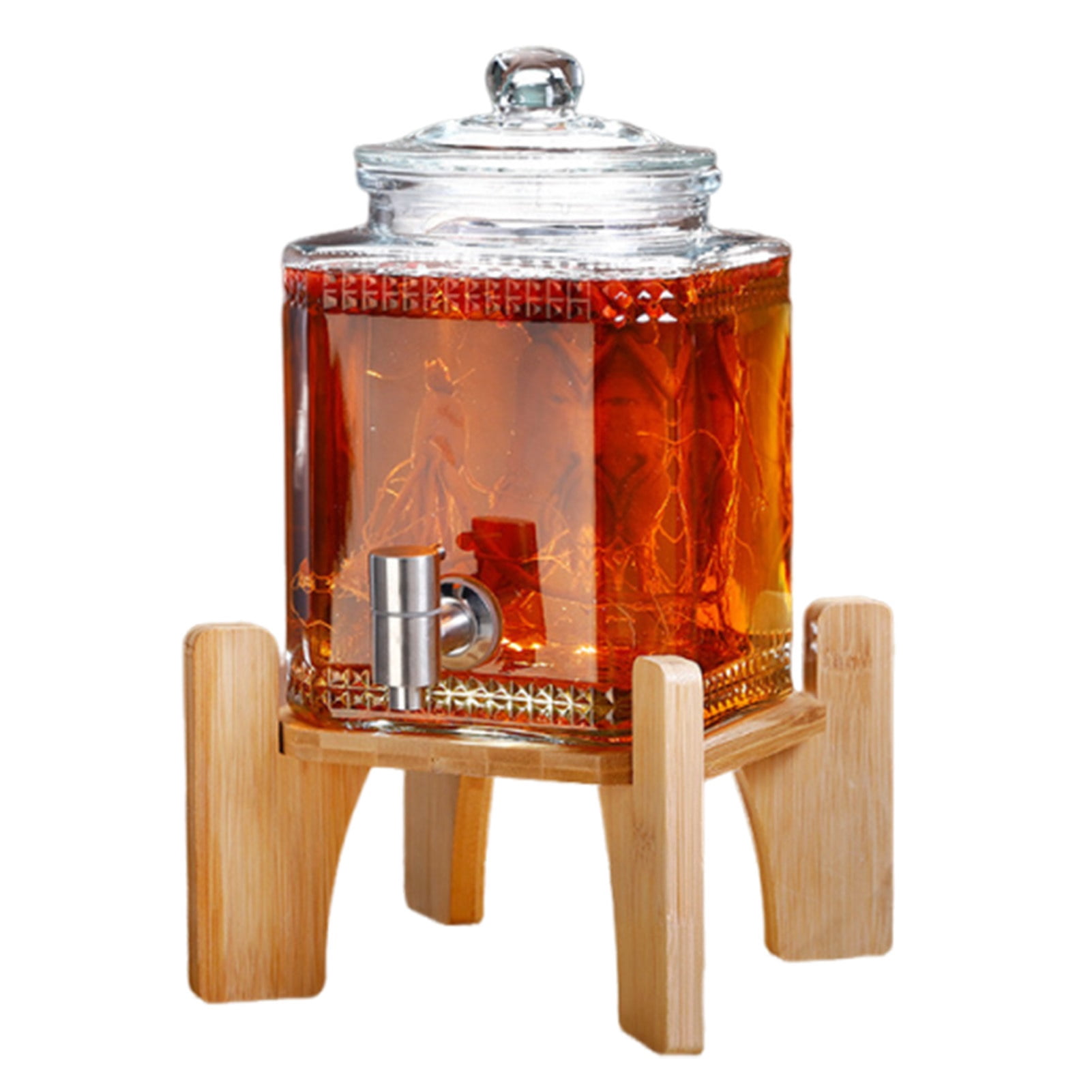 Drink Dispenser,3L/5L/7.5L Glass Water Dispenser with Stand,Beverage ...
