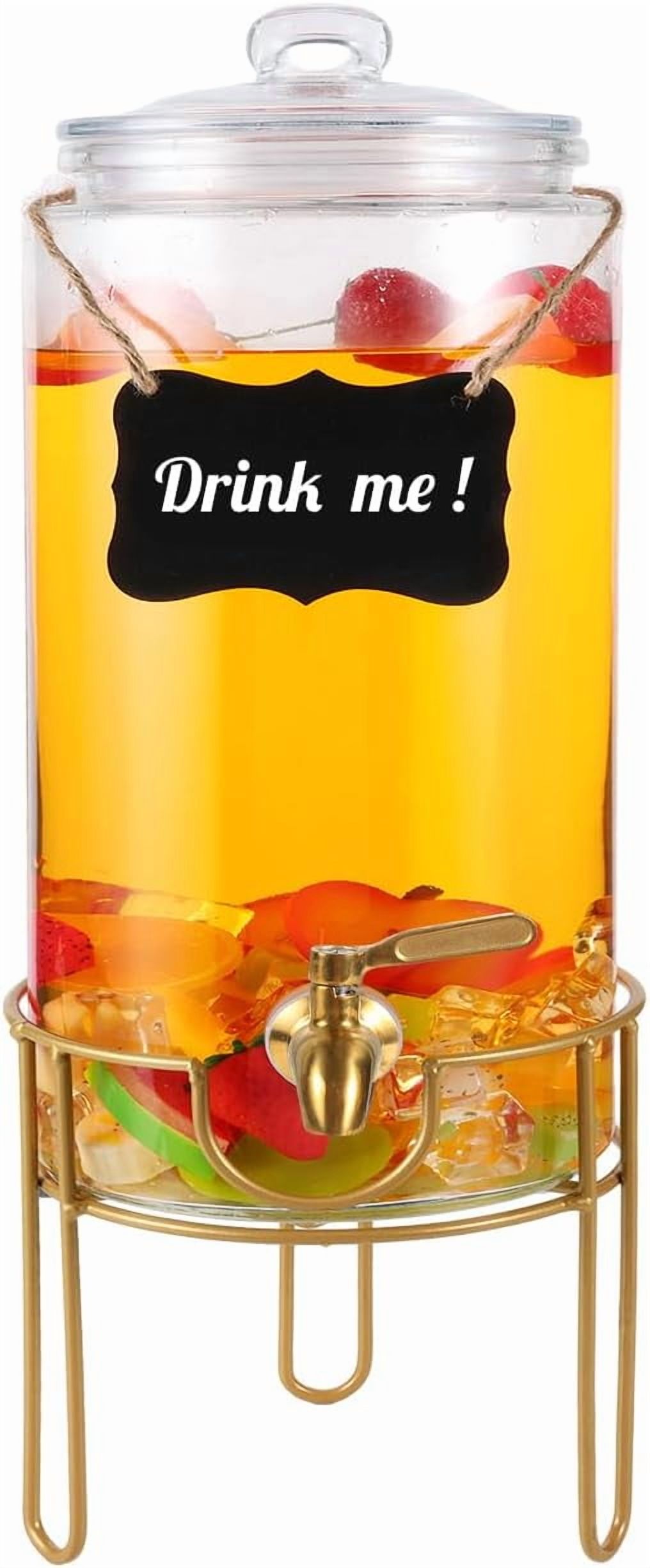 Drink Dispensers for Parties 1 Gallon, Bevarage Dispenser with Stand ...