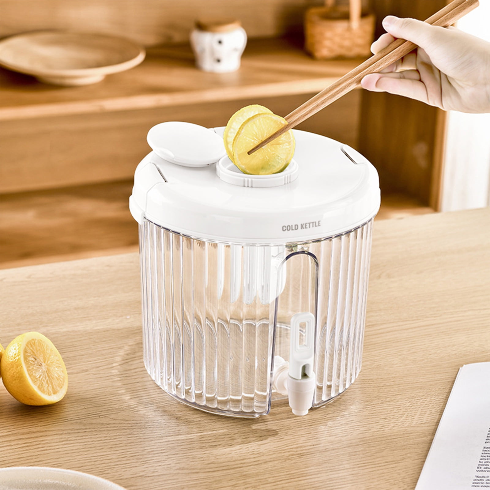 Drink Dispensers for Parties, 4L Large Capacity Plastic Beverage ...