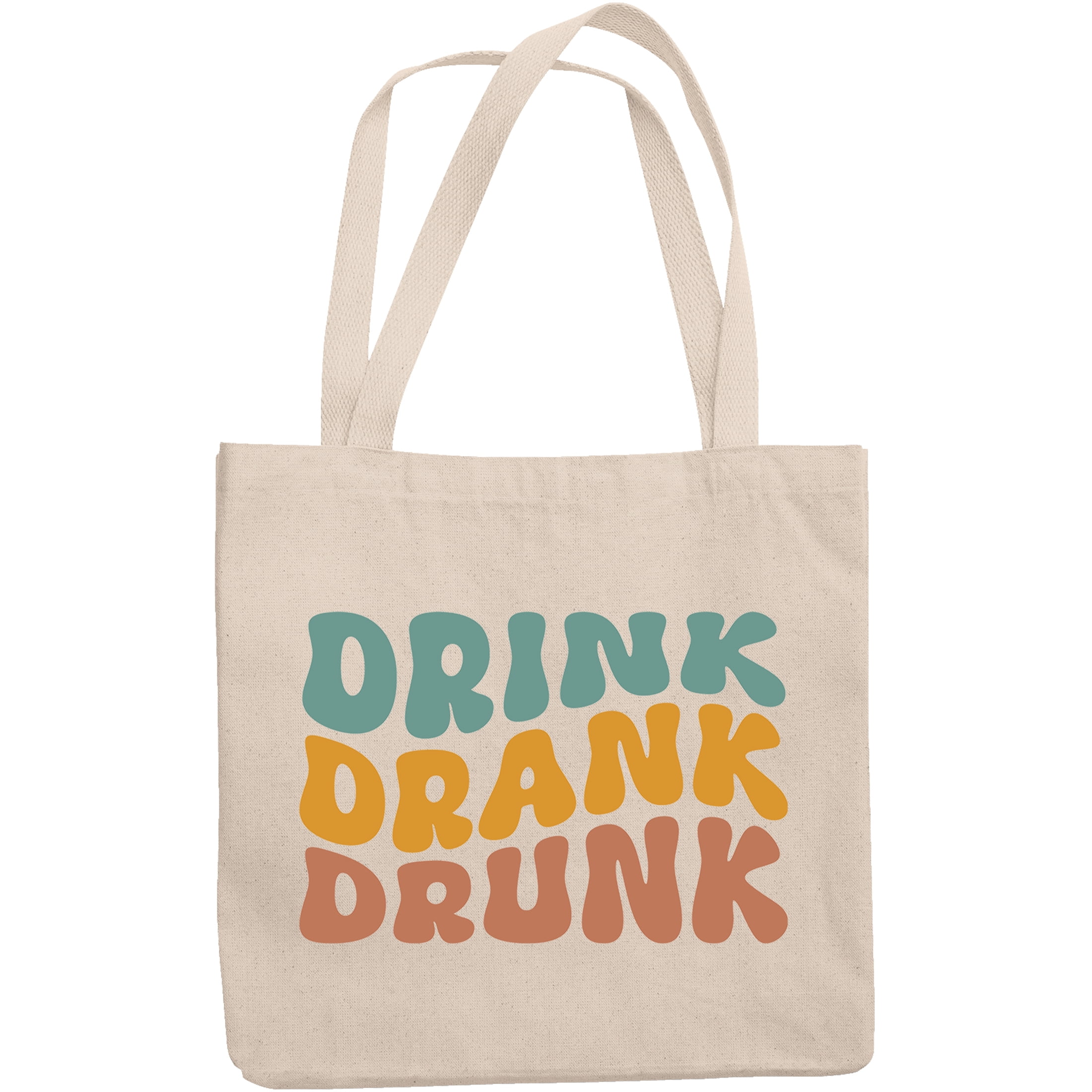 Drink, Drank, Drunk, Drinking Quote, Groovy Retro Wavy Text Merch Gift ...
