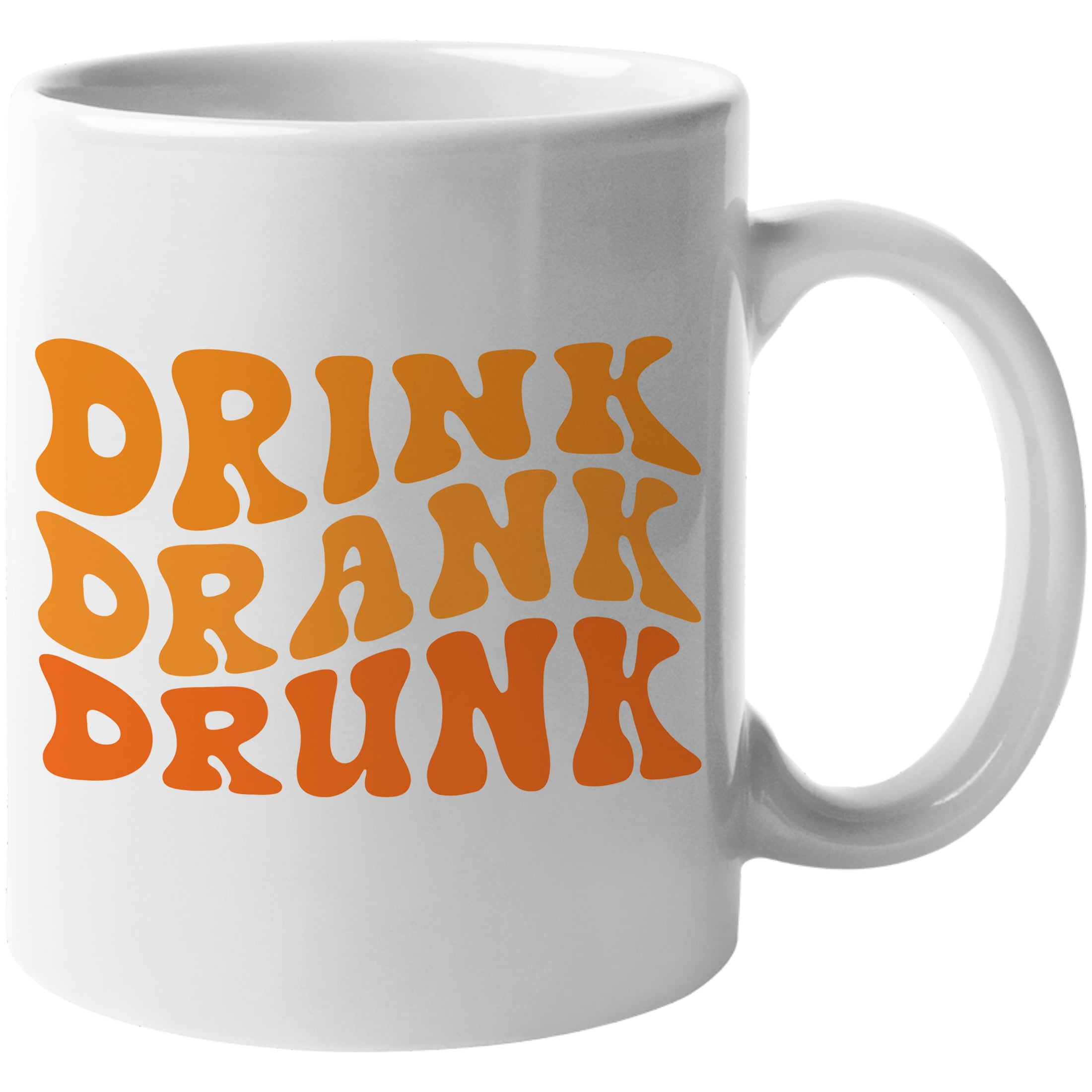 Drink, Drank, Drunk, Drinking Themed, Groovy Retro Wavy Text Merch Gift ...