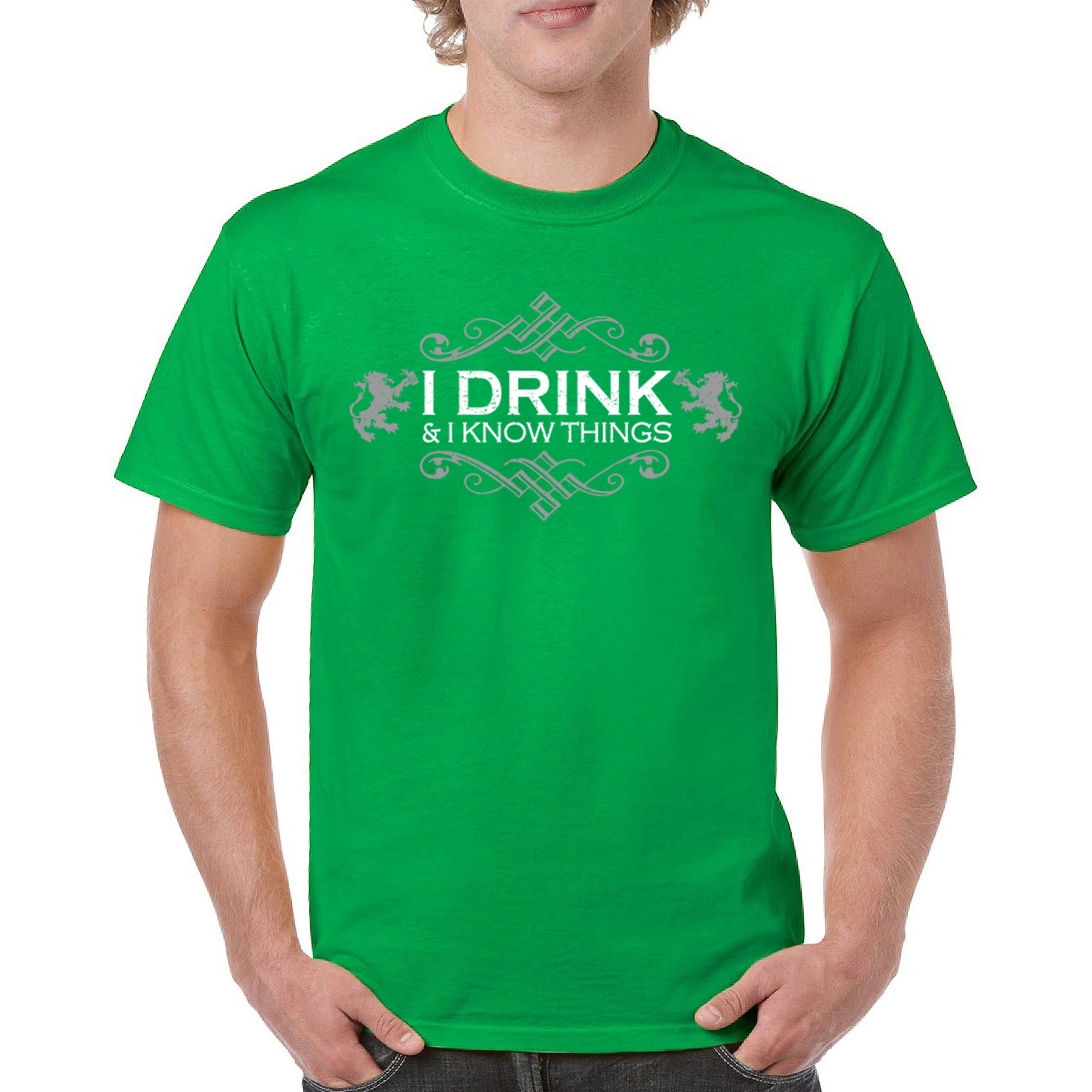 Drink & Know Things T-shirt Drinking Humor Witty Alcohol Clever Bar ...