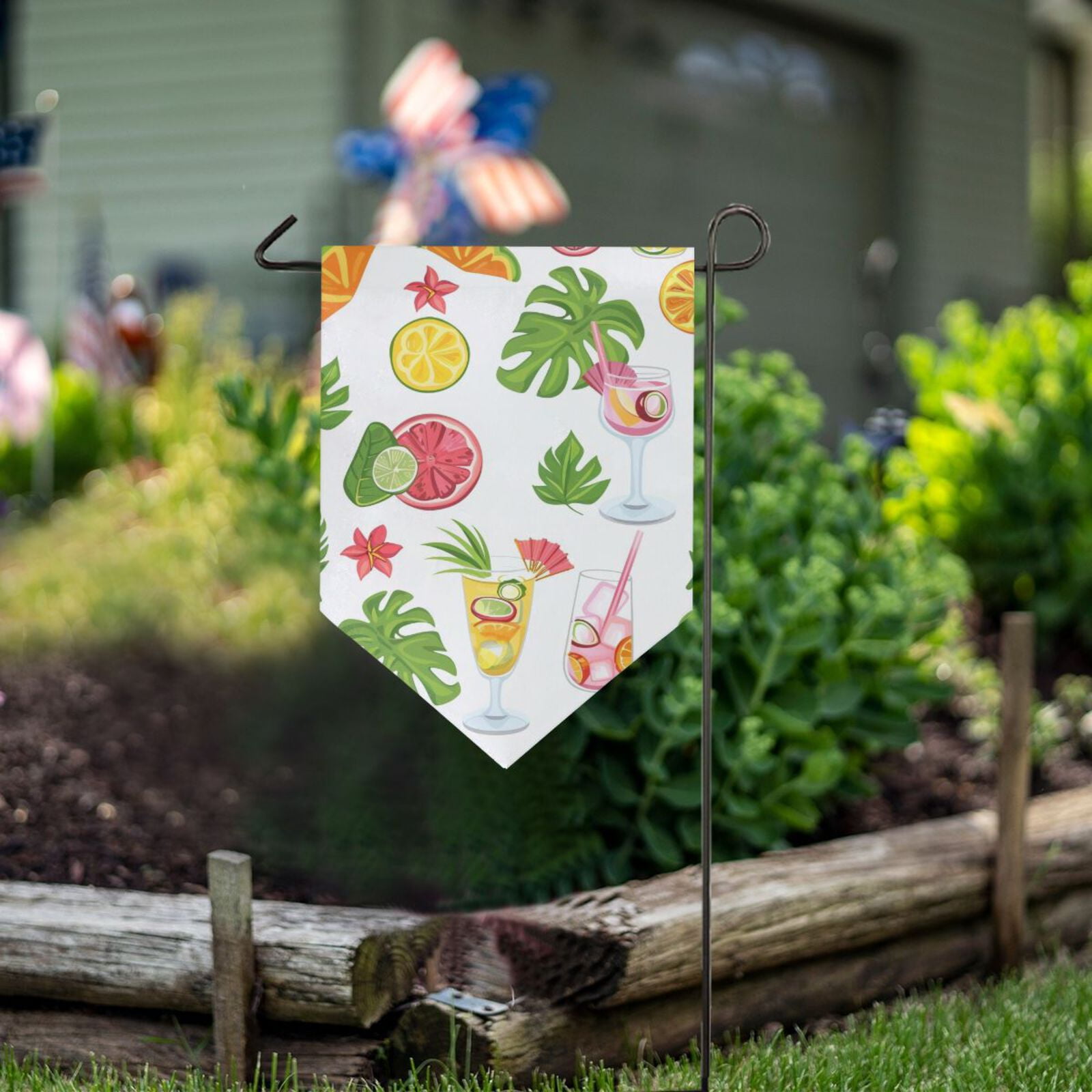 Drink Leaves Fruit Garden Flag 18" x 12.5" Double Sided Yard Lawn ...