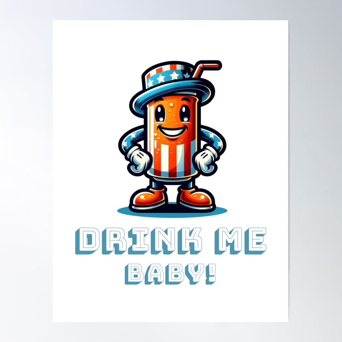 Drink Me Baby Poster Wall Art, Modern Wall Decor For Living Room ...