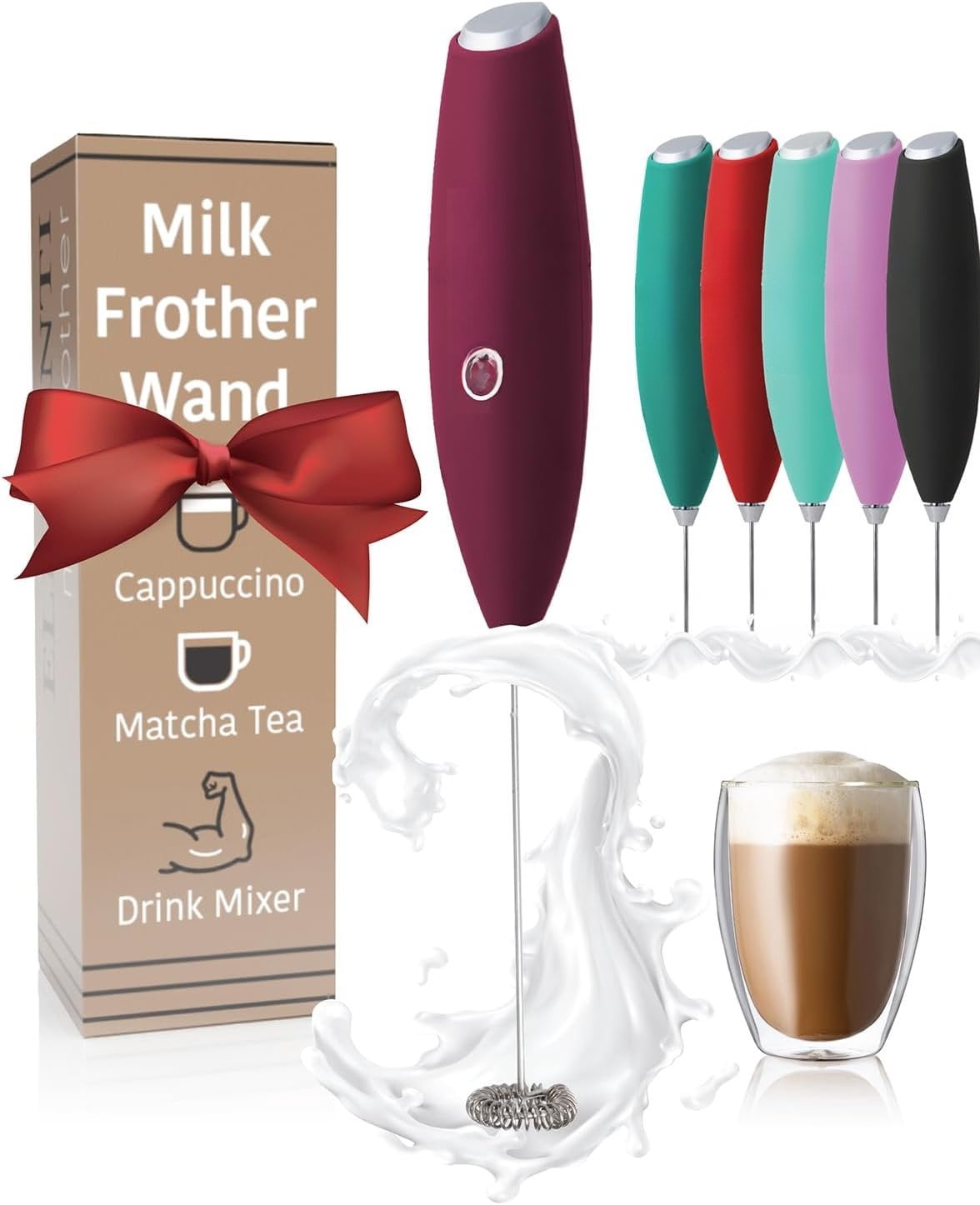 Drink Mixer Handheld - Stirrer and Mixer Wand, Easy-to-Use Mini Frother ...