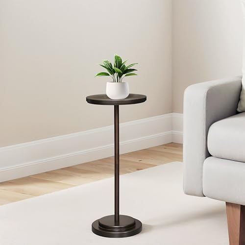 Drink Table, Carved Table Top Martini Table, Small Side Table, Weighted ...