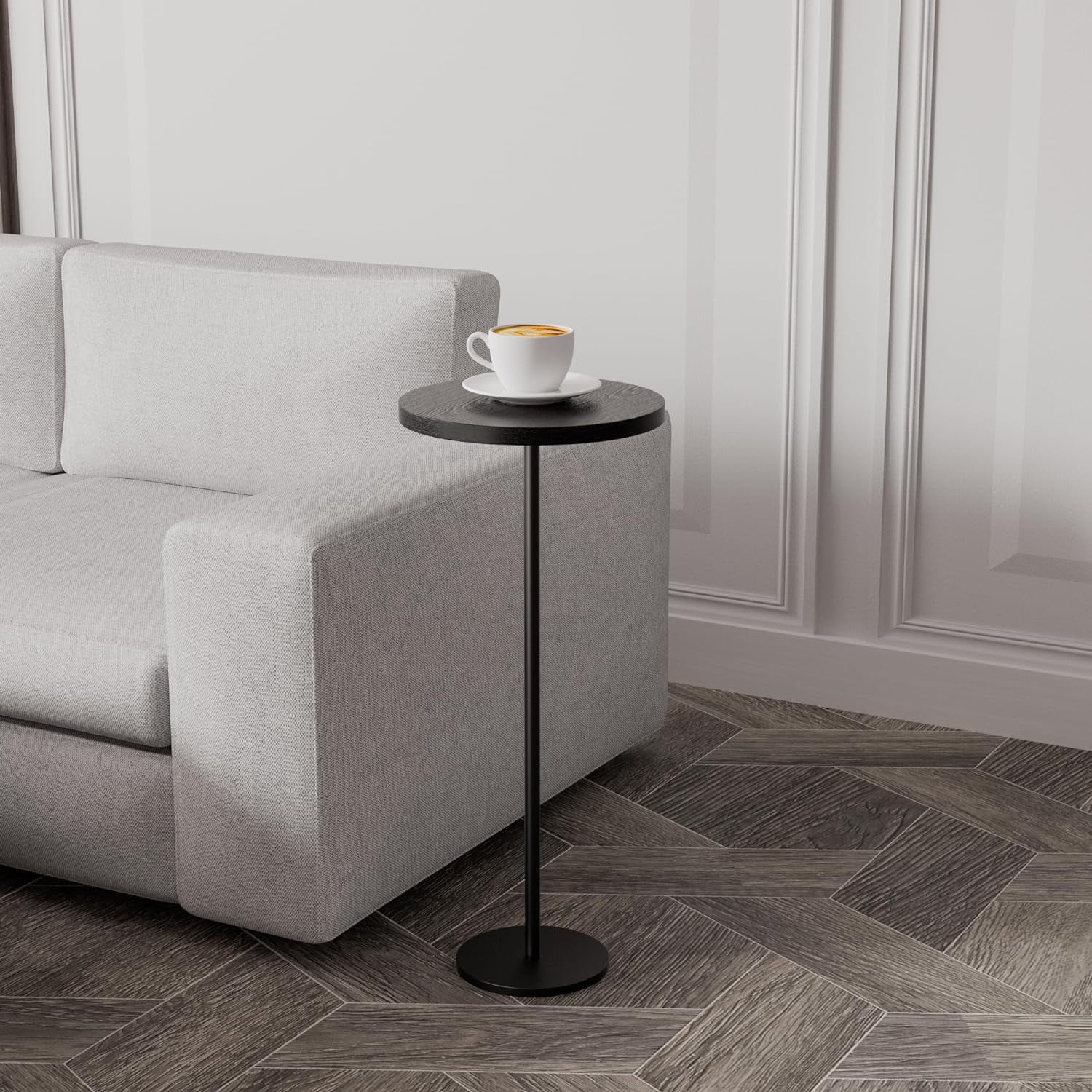 Drink Table, Pedestal Martini Table Modern Round Round End Side ...