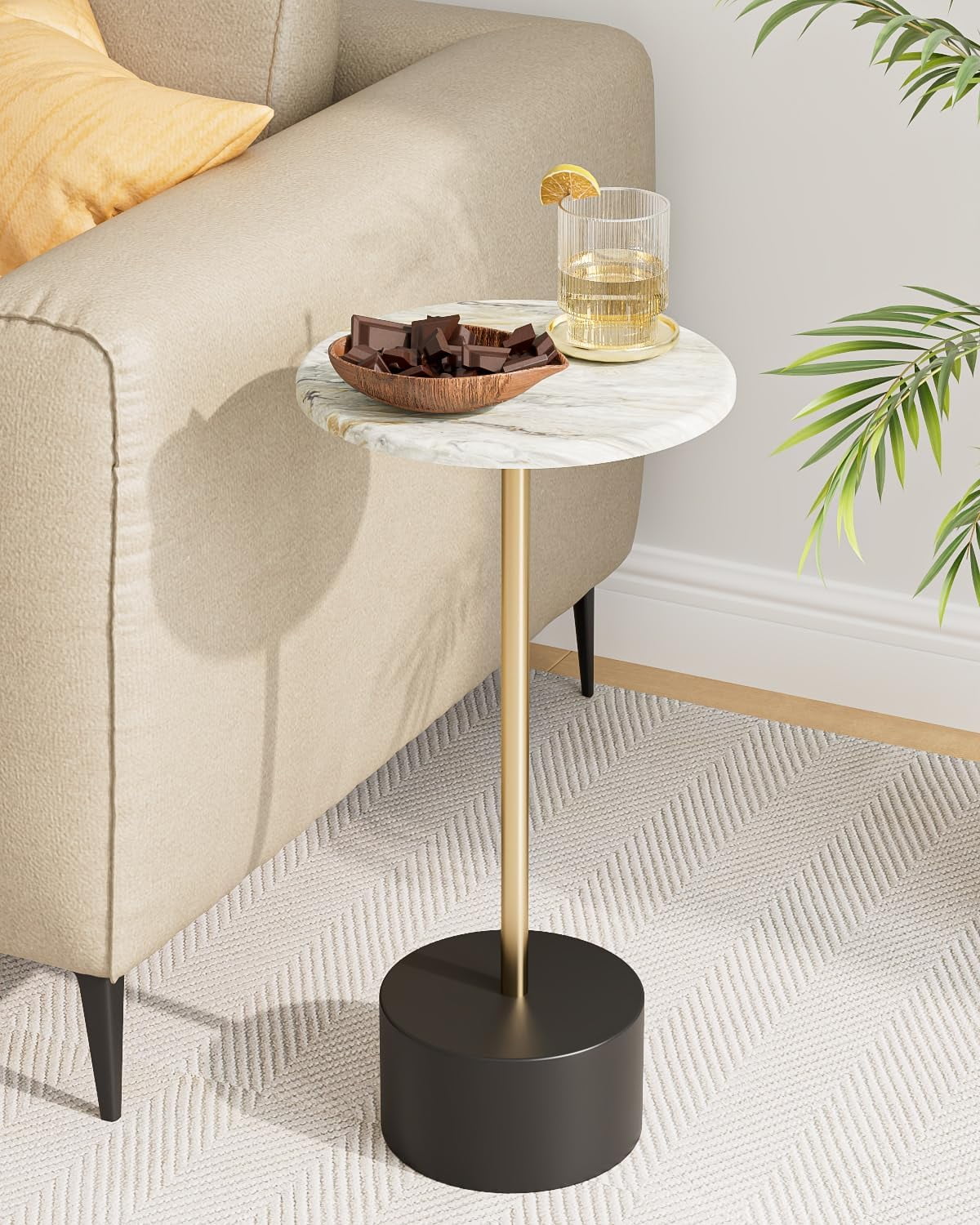 Drink Table Pedestal, Round Side Table, Drink Tables for Small Spaces ...