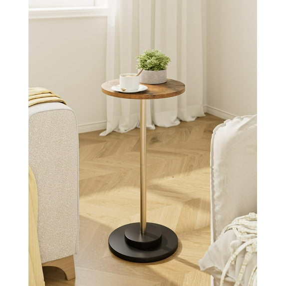 Drink Table, Round Side Table for Small Spaces, Pedestal Small End ...
