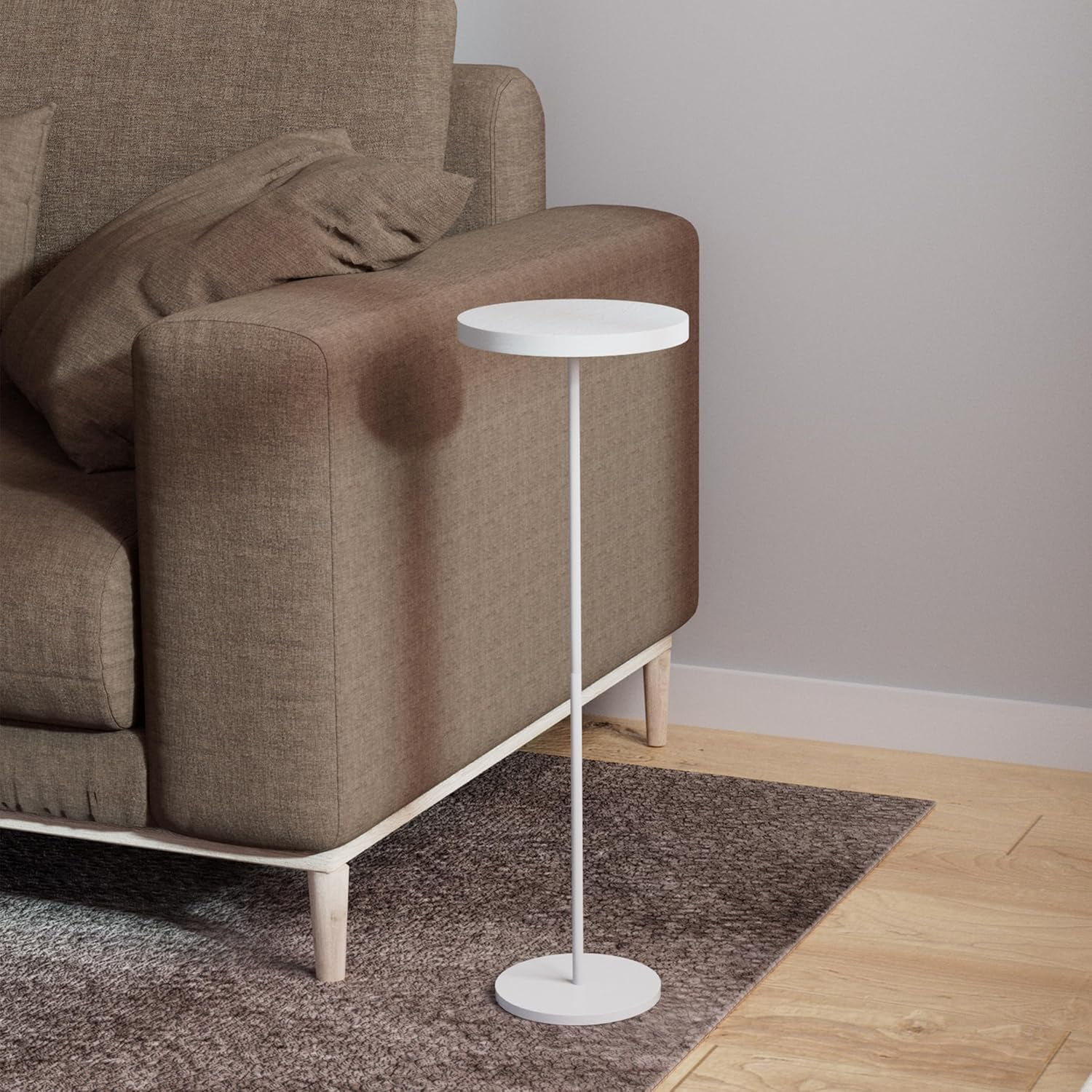 Drink Table Small End Table, Side Table Weighted Base Pedestal Table ...
