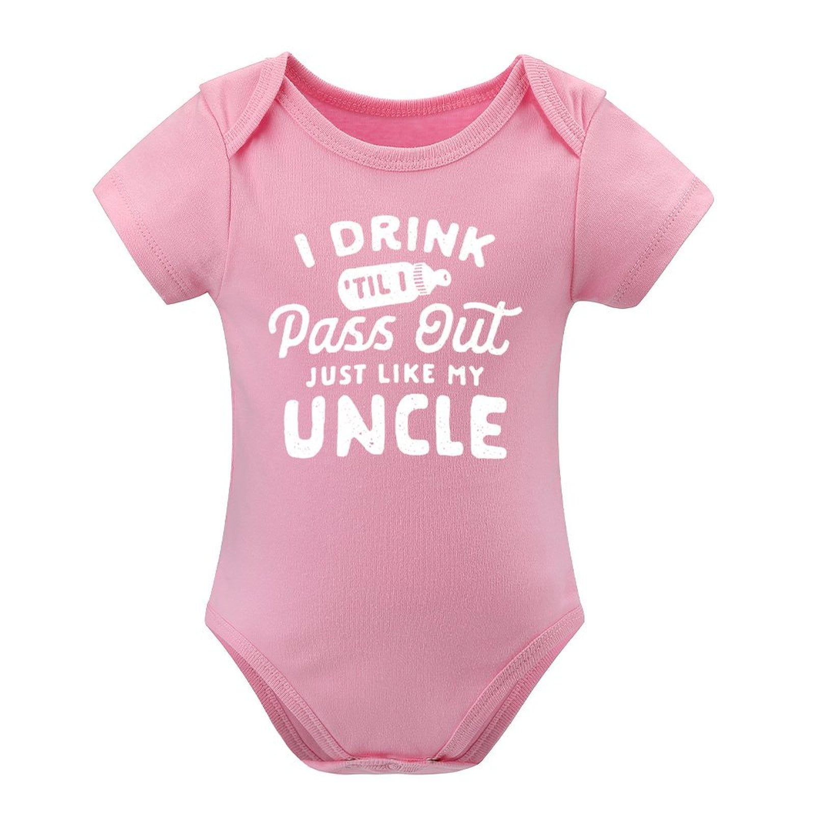 Drink Til I Pass Out Like My Uncle Baby Bodysuit – Funny Infant One ...