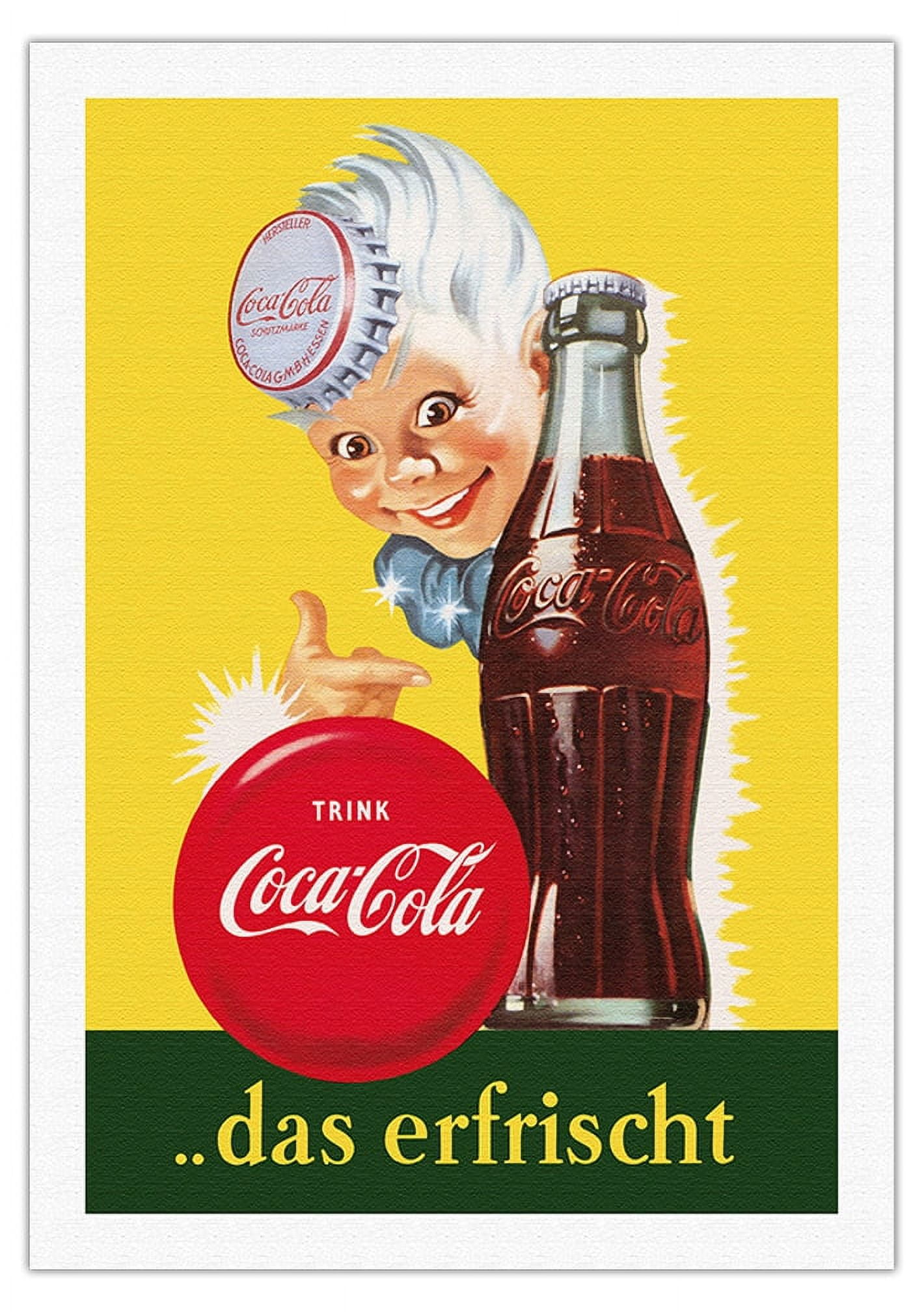 Drink (Trink) Coca Cola - Refreshing (Das Erfrischt) - Vintage ...