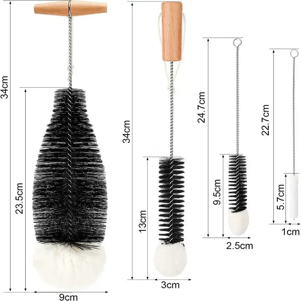 Drink Wineglass Bottle Cup Cleaning Soda Stream Bottle Brush With ...