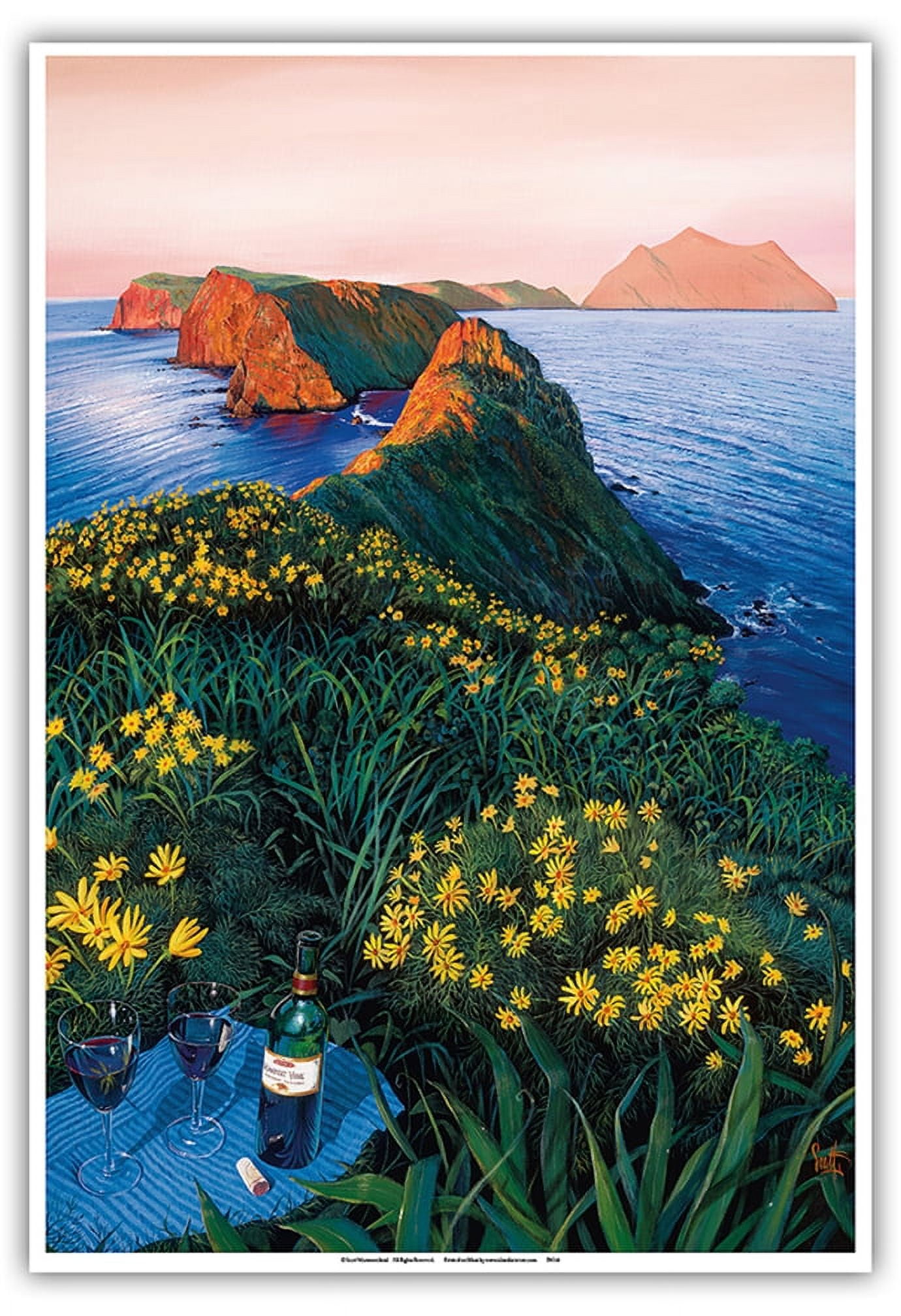Drink in the View - Picnic Paradise Ocean View - From an Original Color ...