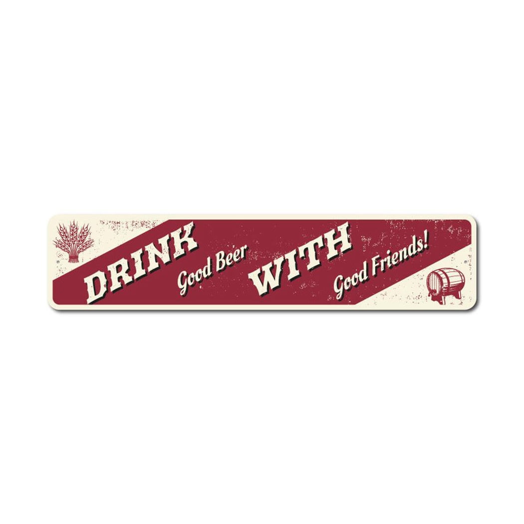 Drink with Friends Sign, Custom Beer Sign, Beer Barrel Sign, Drinking ...