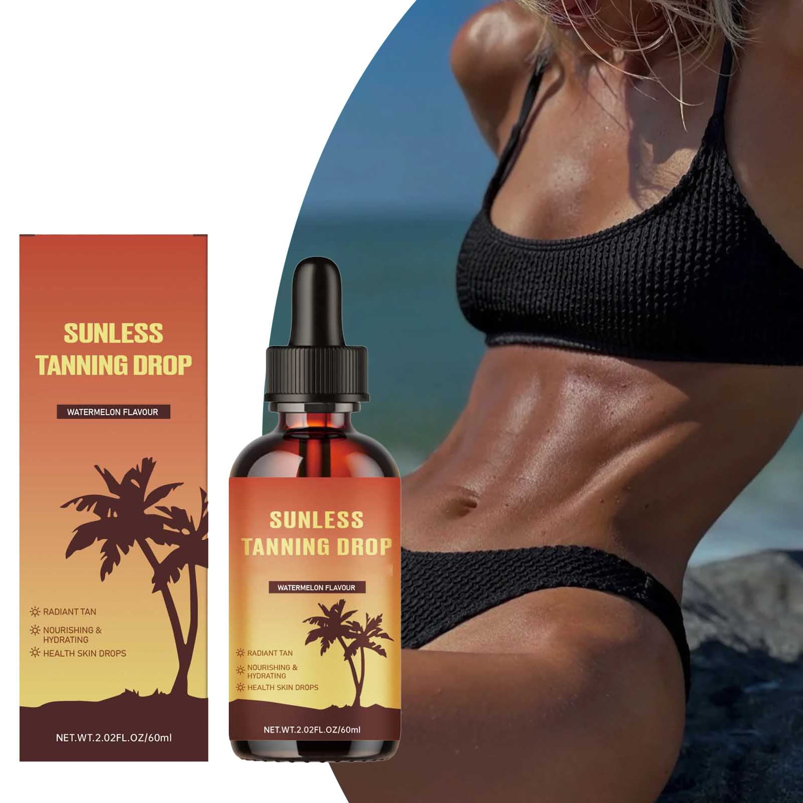 Drinkable Sunless Tanning Drops,Oral Tanning Formula for Natural-Looking Tan, Edible Daily Drops ...