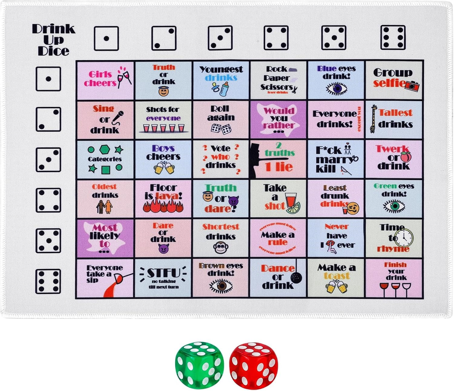 Drinking Board Games for Adults, Rubber Mat Drinking Board Game, Funny ...