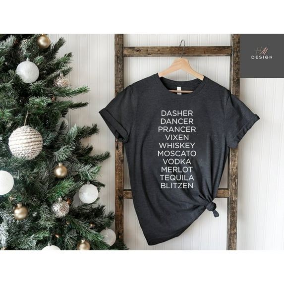 Drinking Christmas T-Shirt, Christmas Shirt, Holiday Party Funny Shirt ...