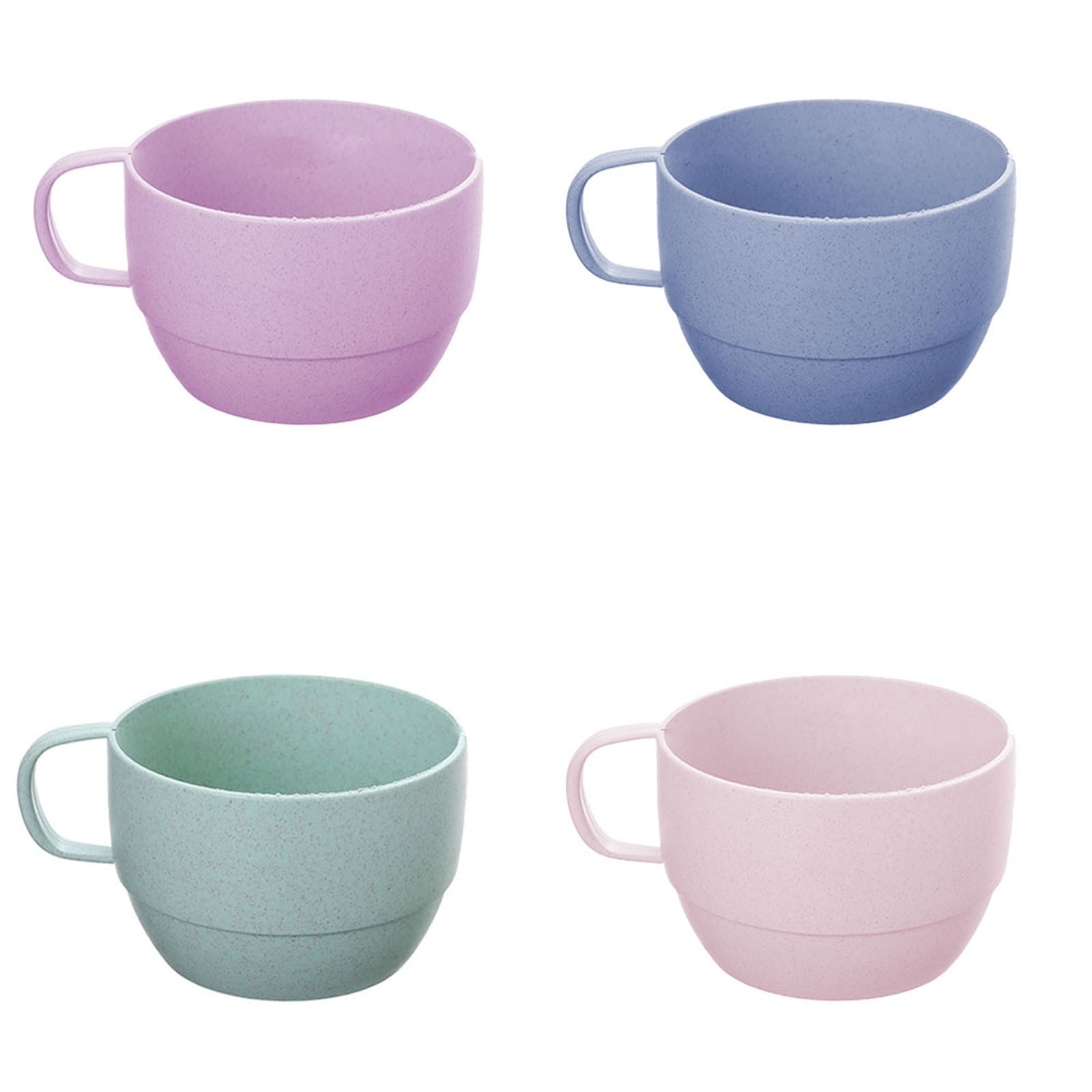 Drinking Cup Set Reusable Unbreakable Microwaveable Children Adults ...