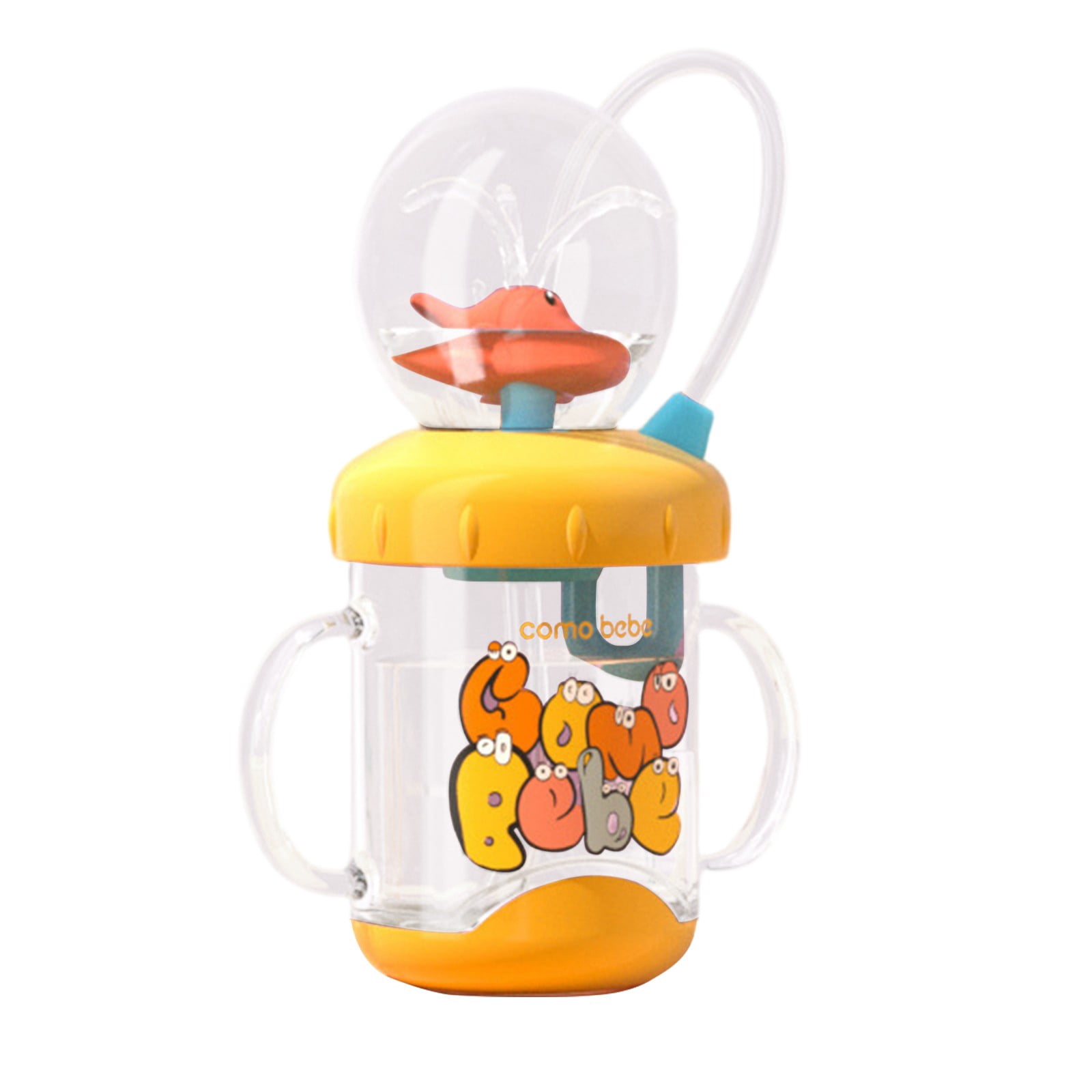 Drinking Cup with Whale Squirt, 350ml BPA-Free Cup with Weighted Straw ...