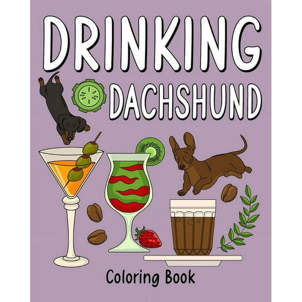 dachshund coloring book for adults