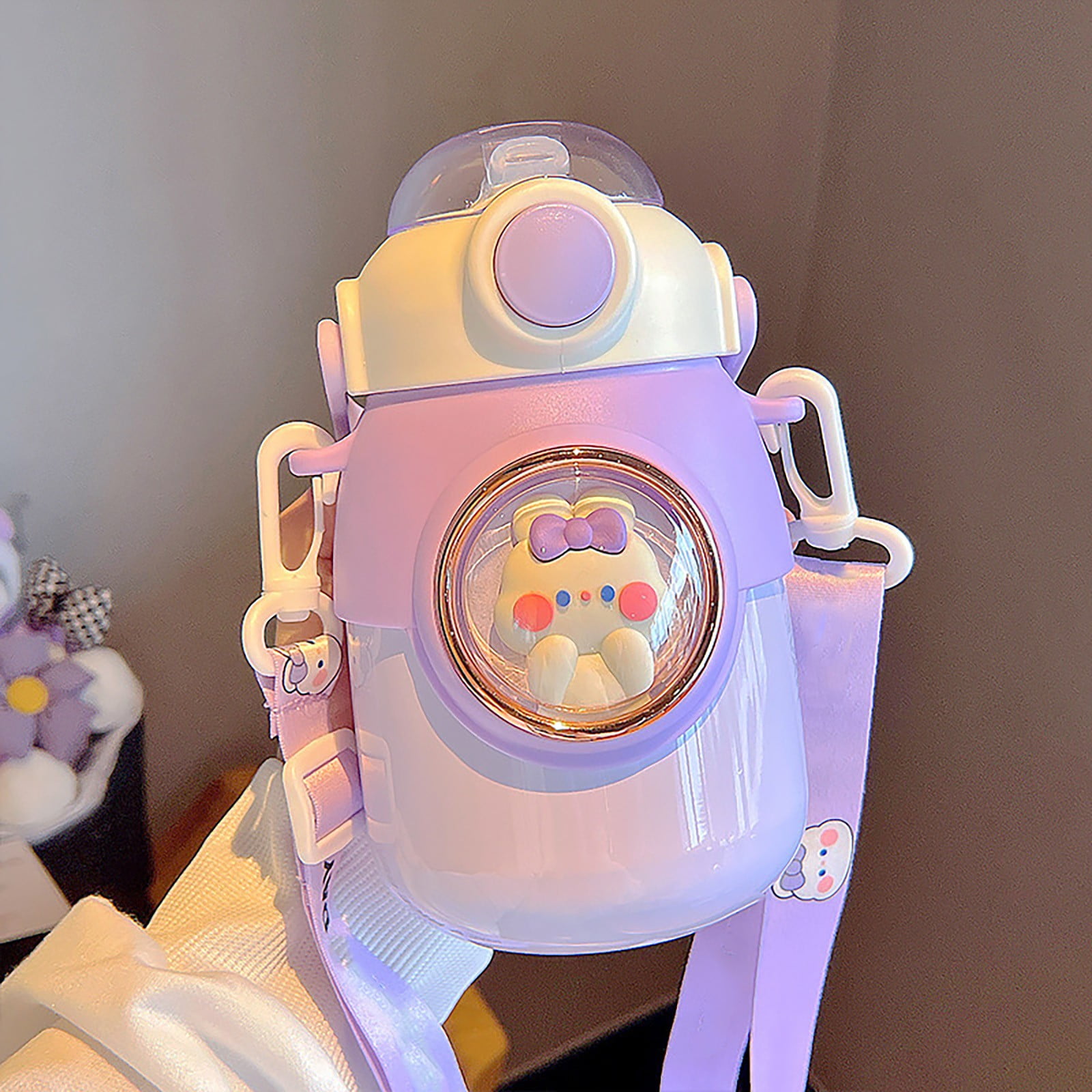 Drinking Glass Kawaii Water Bottle With 24Oz Cute Bottle Insulated ...