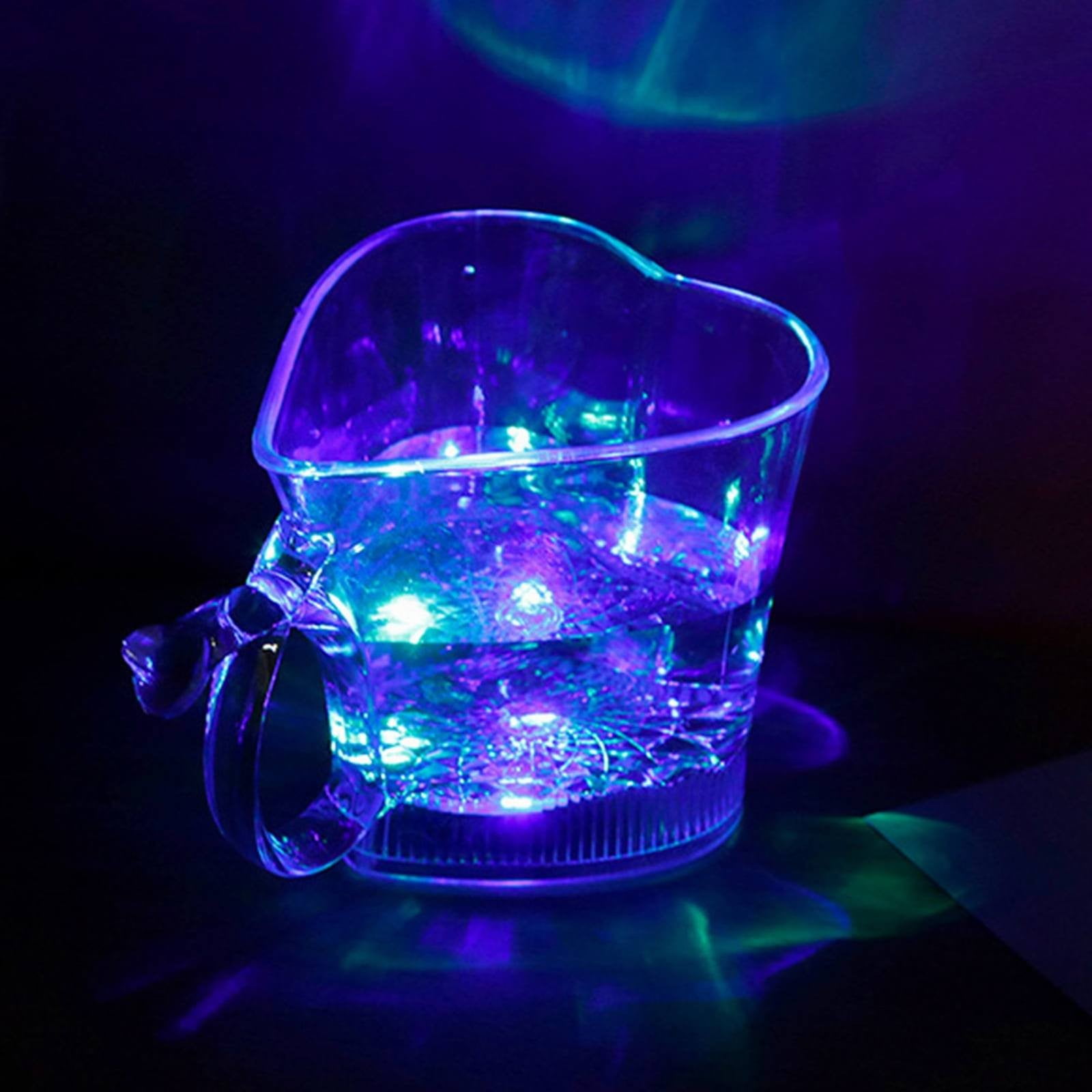 Drinking Glass Led Glowing Heart Cup With Water Sensor Couple'S Light ...