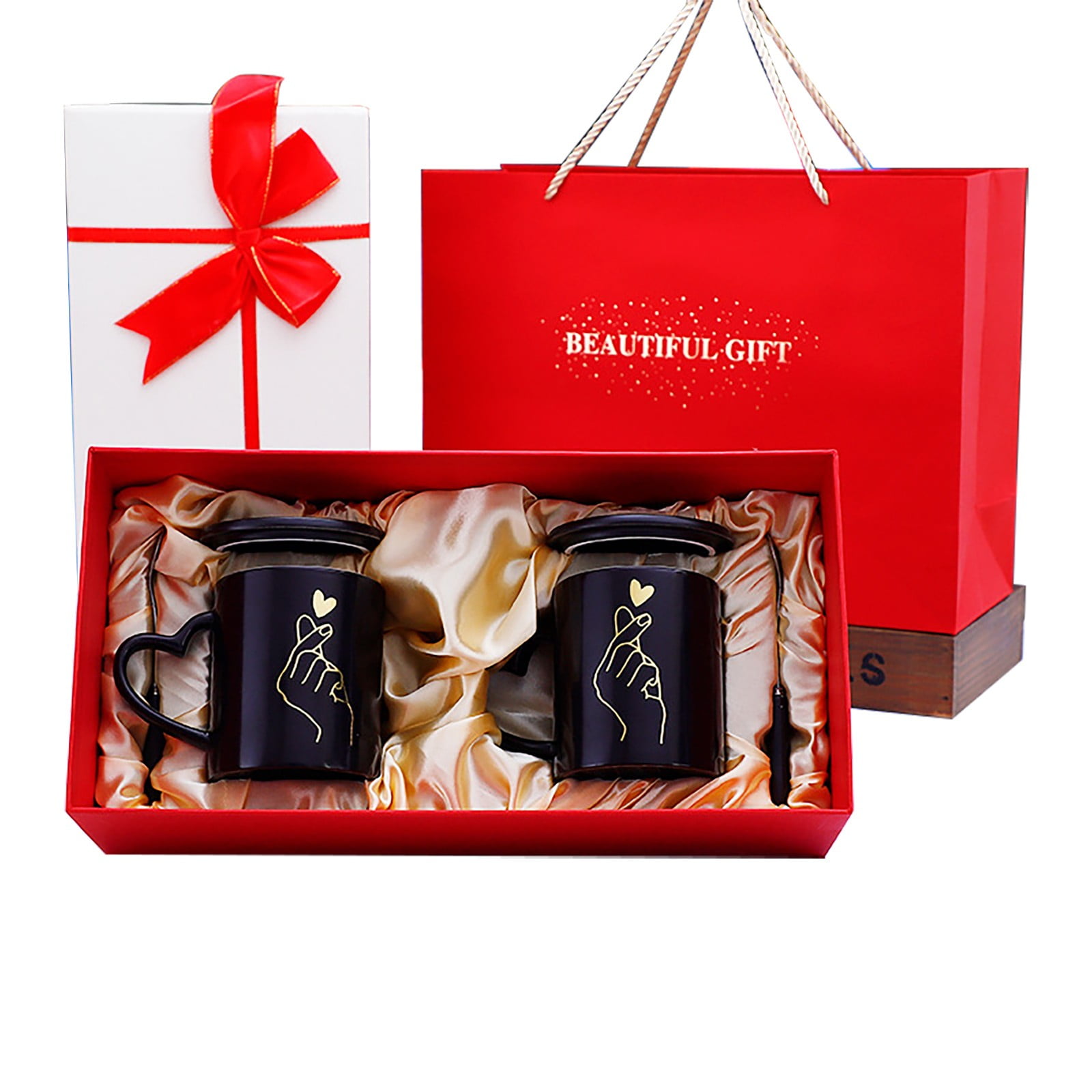 Drinking Glasses, Dienrx Color-Changing Ceramic Mug Gift Set - 2Pc Heat ...