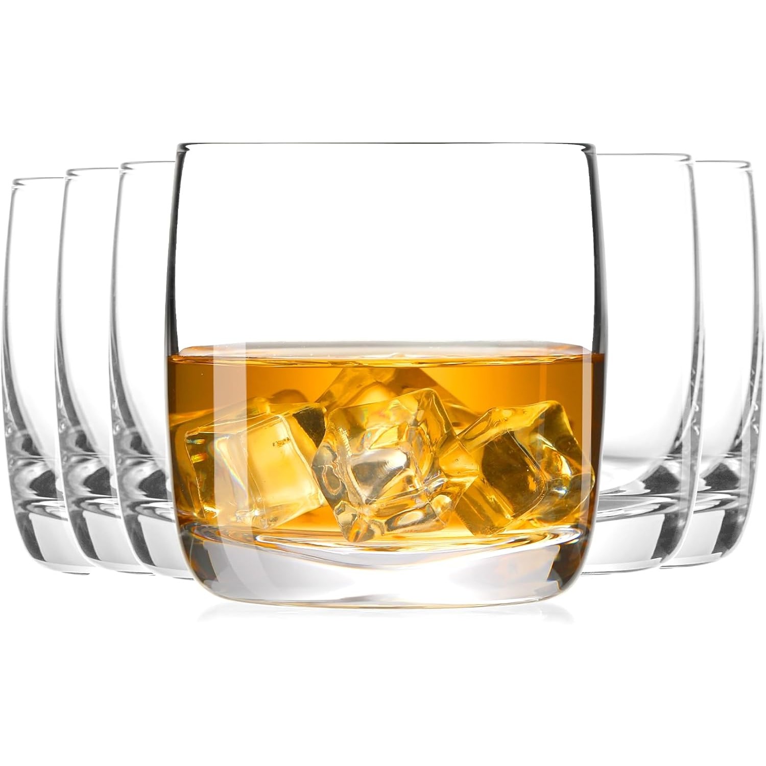 Drinking Glasses Set of 6, 16.4 oz Crystal Water Glasses,Tall Glass ...