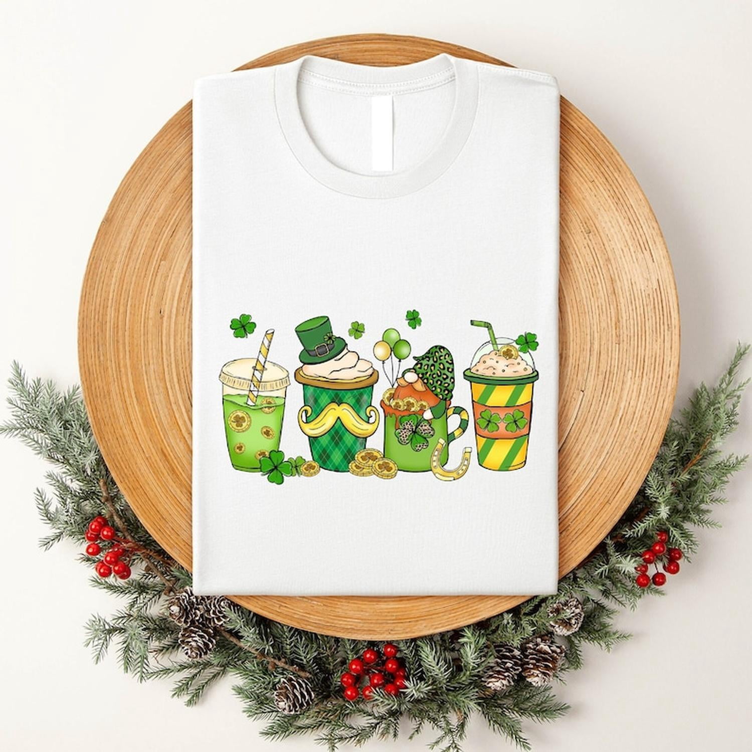 Drinking Team Coffee Lover St PatriC1KS DayT-S1Hirt, Cute IriS1H Coffee ...