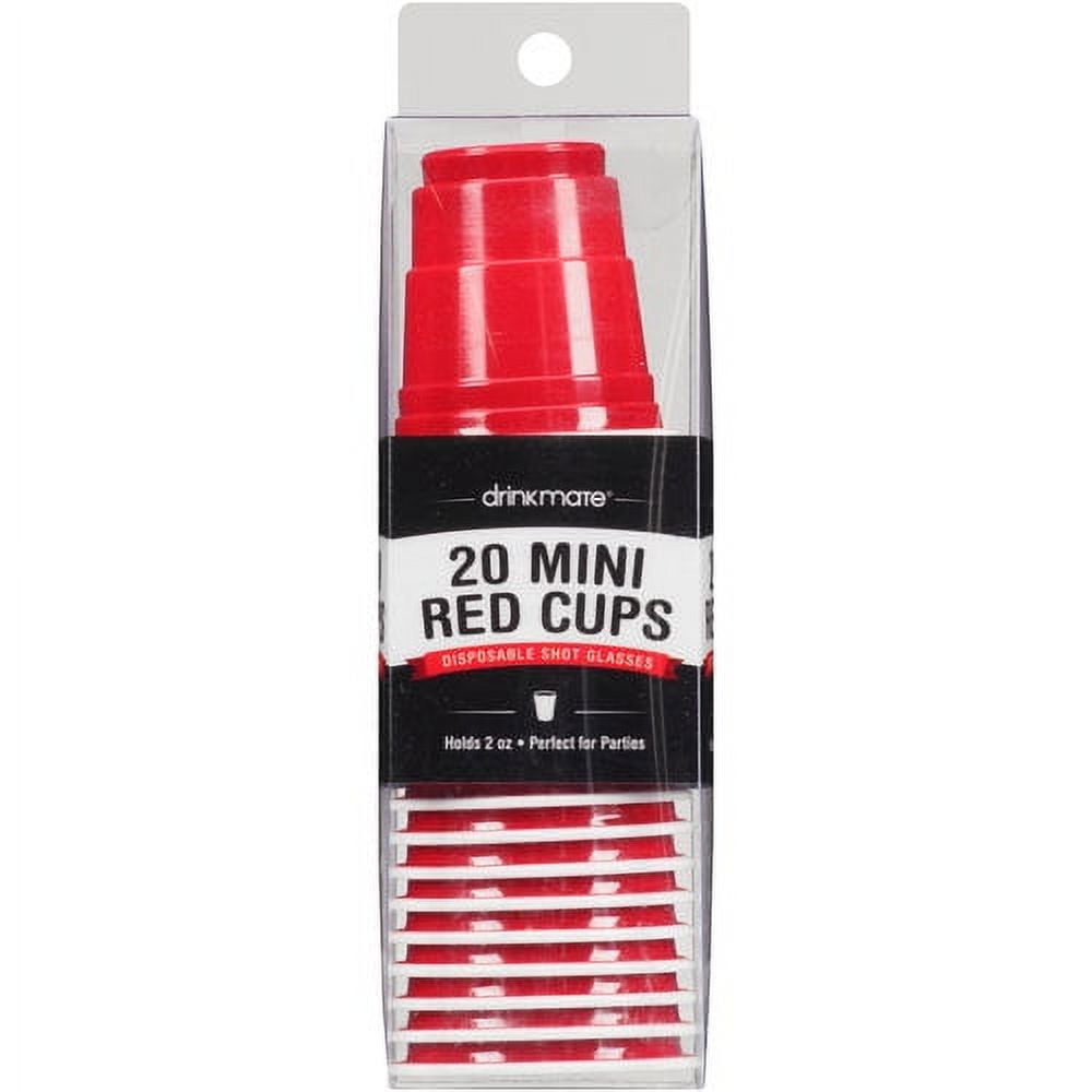 Drinkmate 2 oz Mini Red Party Shot Glasses, 20 count - Walmart.com