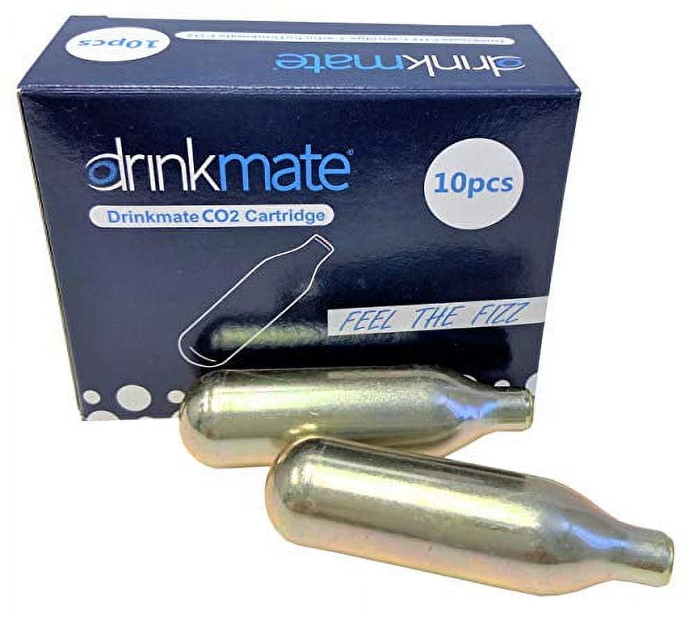 Drinkmate CO2 Soda Chargers, Non-Threaded 8g Carbonating Cartridges, 10 ...