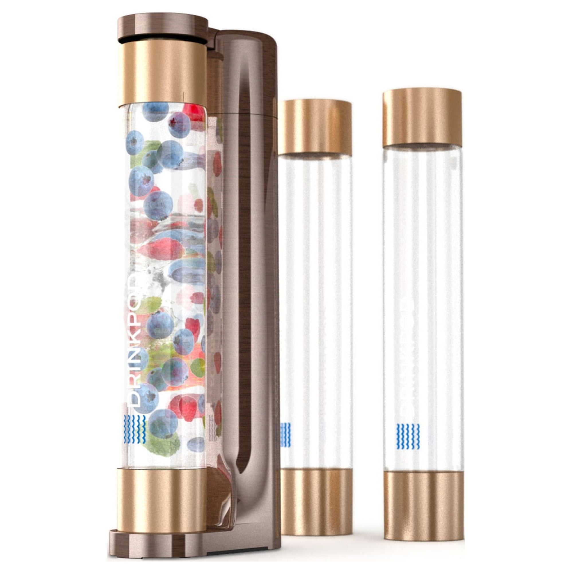 Drinkpod FizzPod 1-touch Home Sparking Soda Maker Machine w/ 3 Bottles ...