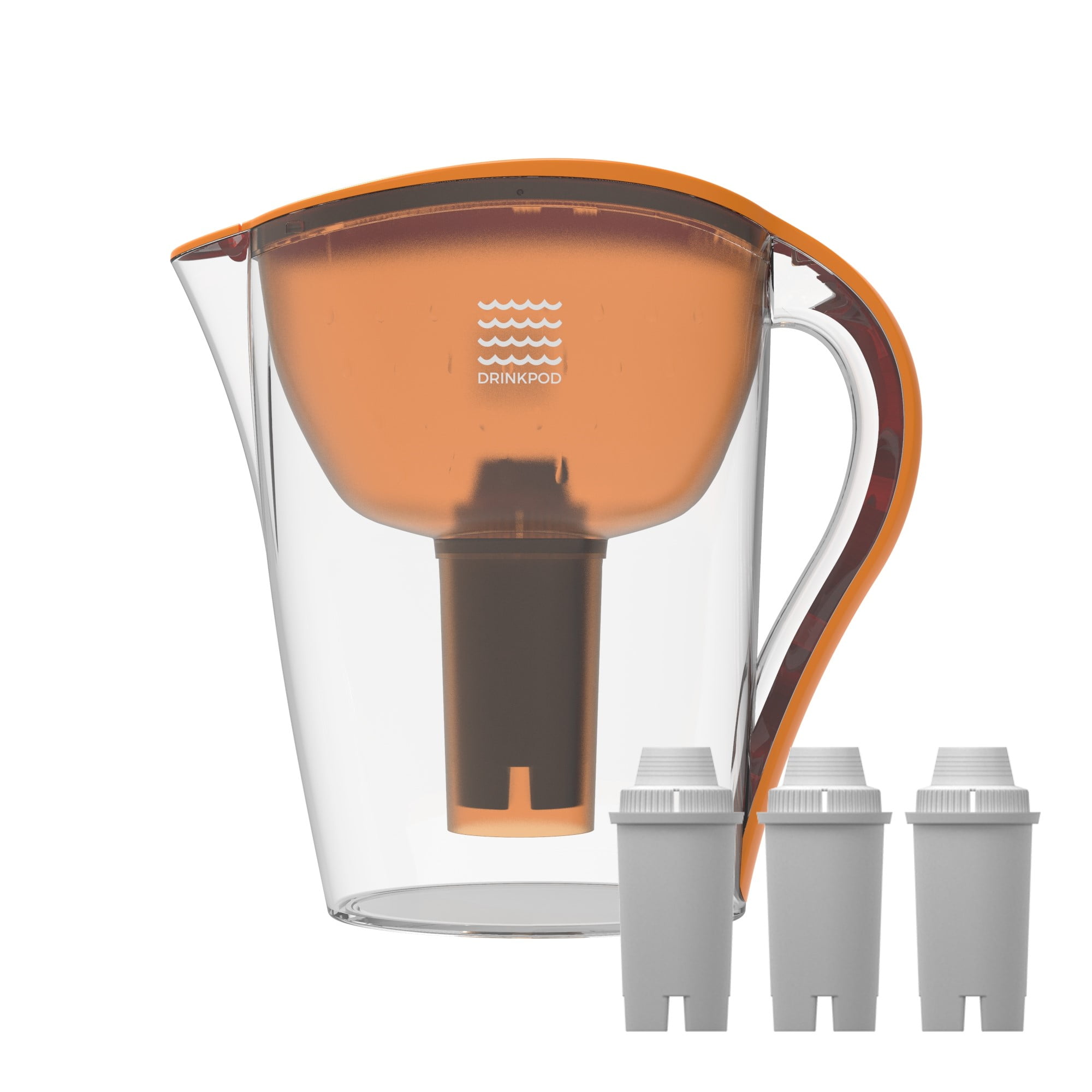 Drinkpod Ultra Premium Alkaline Water Pitcher 3.5L Capacity Includes 3 ...