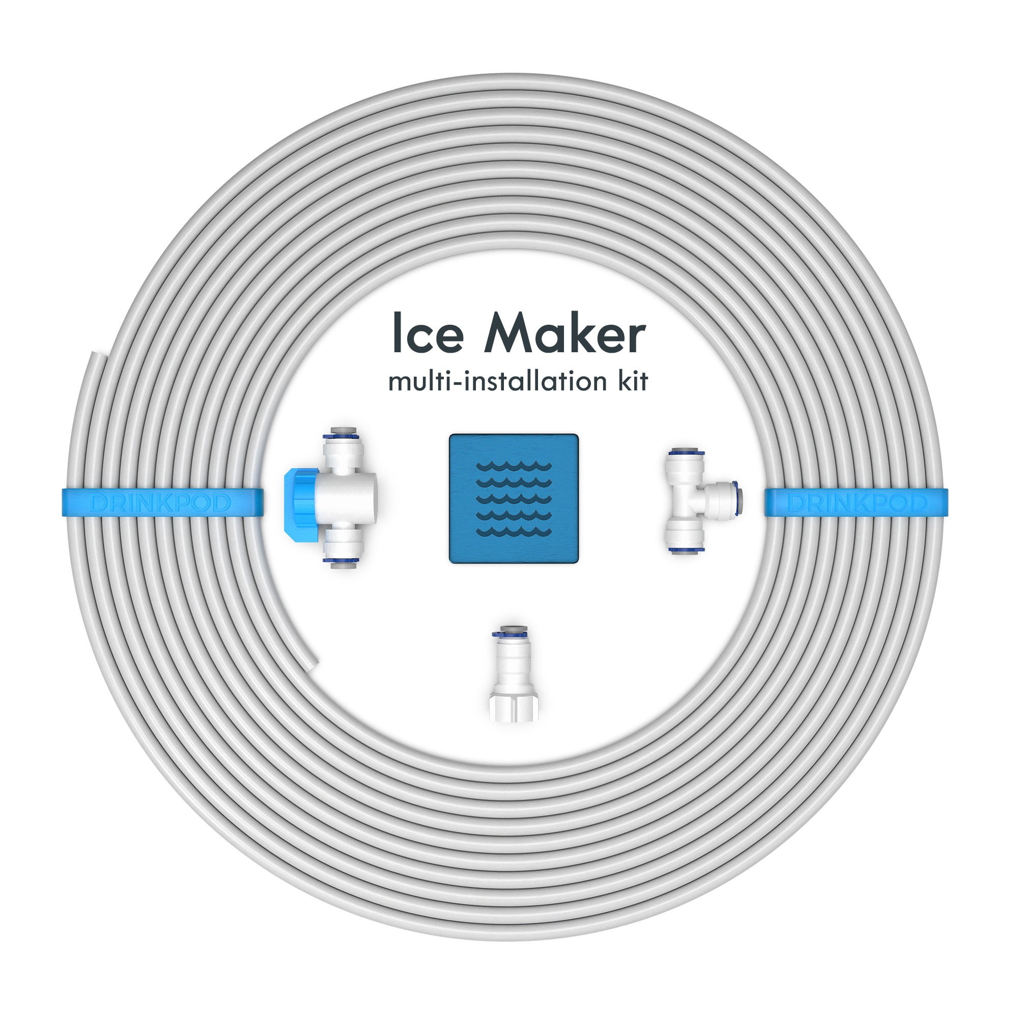 Drinkpod Universal Ice Maker Water Line Kit. Installation Kit for ...