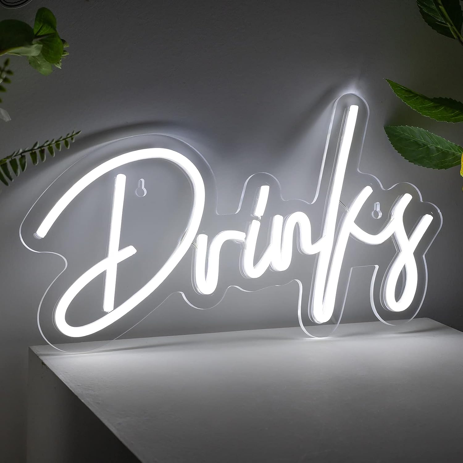 Drinks Neon Sign Led Neon Light White Letter Neon Signs Cool Drinks ...