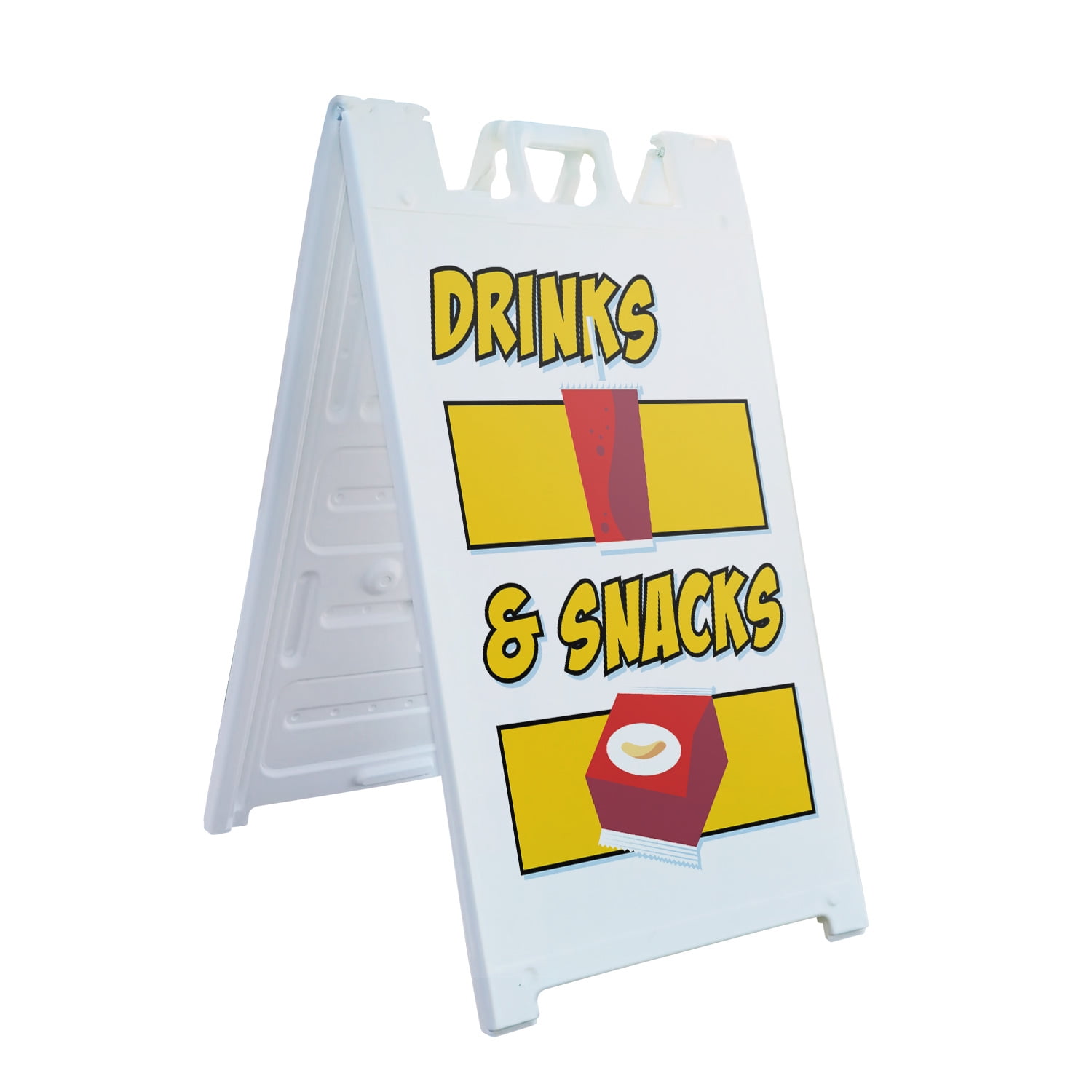 Drinks and Snacks 24" x 36" Double Sided A-Frame Sidewalk Sign ...