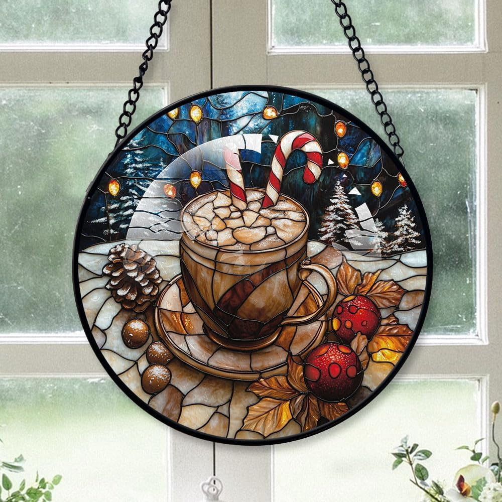 Drinks Stained Glass Suncatcher 2025, Drinks Christmas, Drinks Stained ...