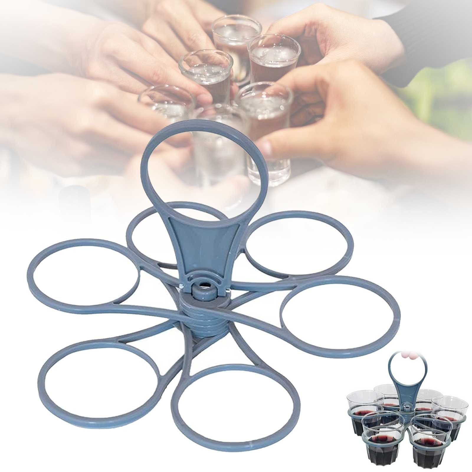 Drinks Tray Holiday Portable Drink With Handle Foldable Cup Caddy Drink ...