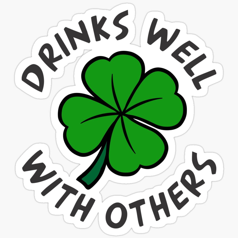Drinks Well With Others Sticker Phone Decal Water Bottle Stickers Car ...