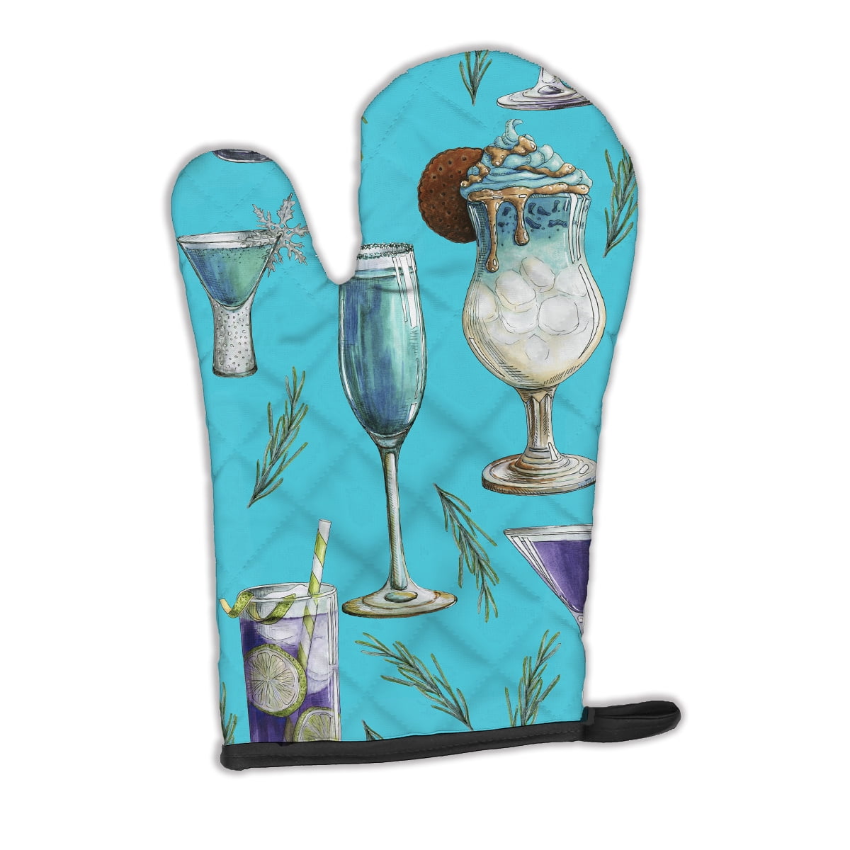 Drinks and Cocktails Blue Oven Mitt - Walmart Business Supplies